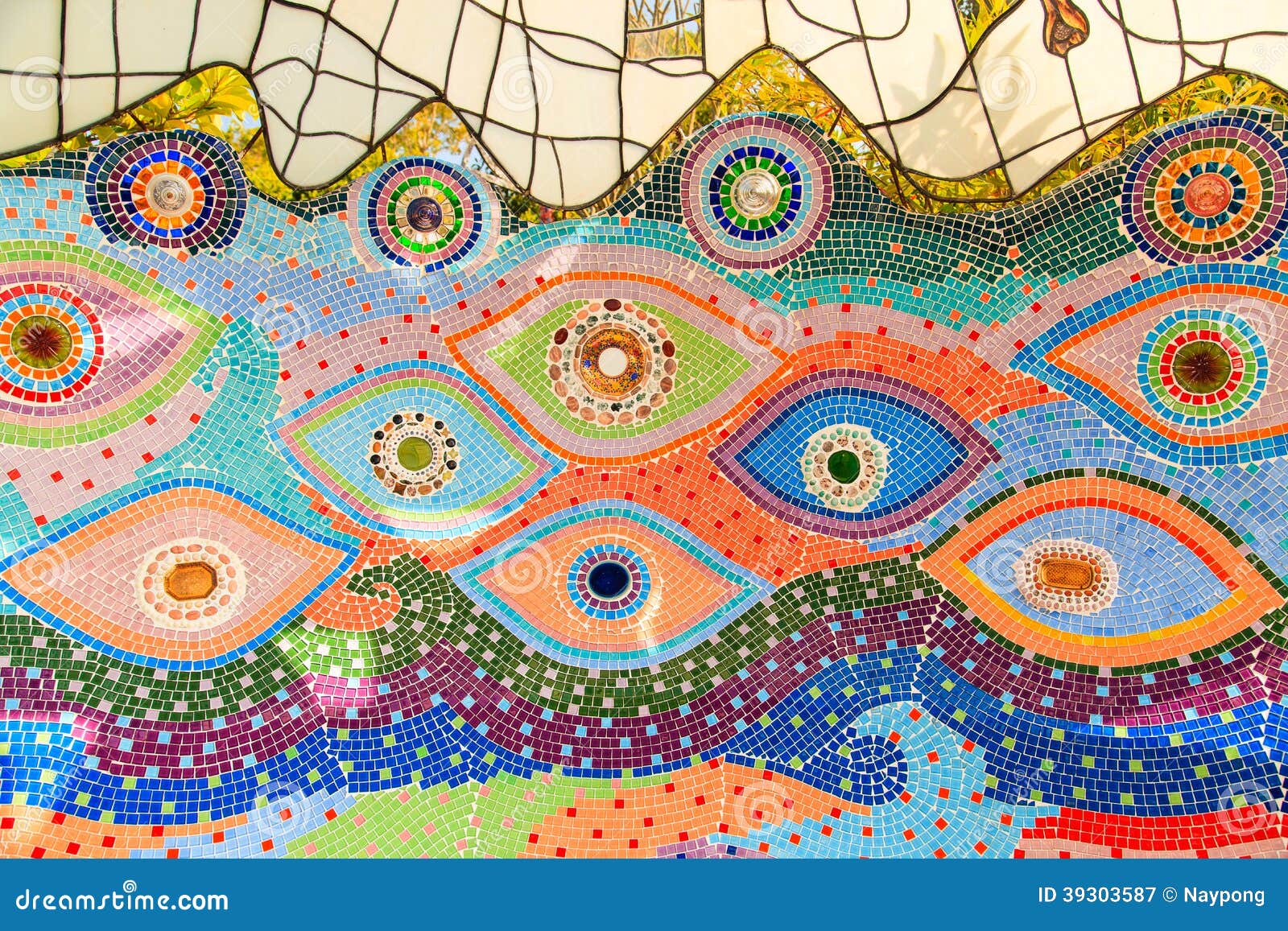 Colorful Glazed Tile Background Stock Image - Image of beige ...