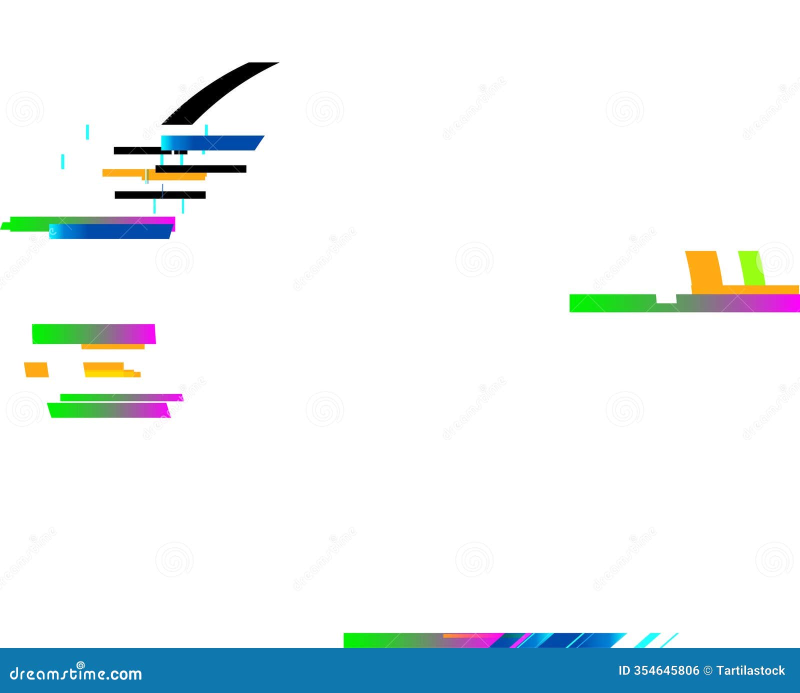Colorful Glitch Design Backdrop Poster Layout Vector Illustration ...