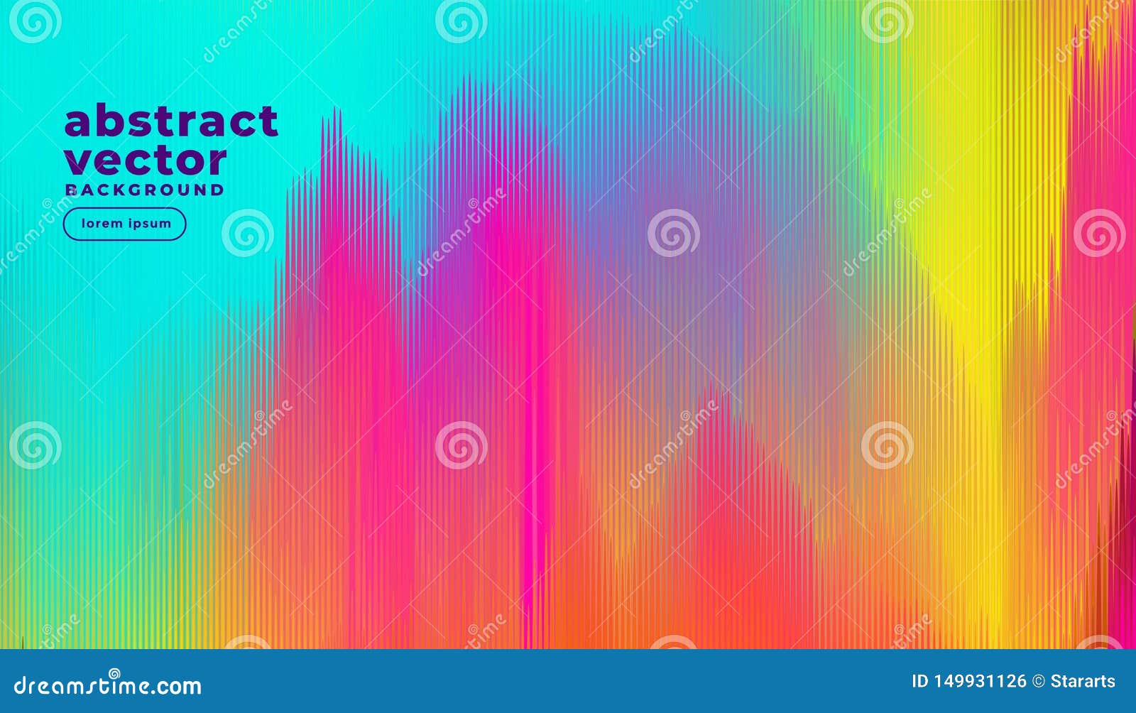 Colorful Glitch Lines Abstract Background Stock Vector - Illustration ...