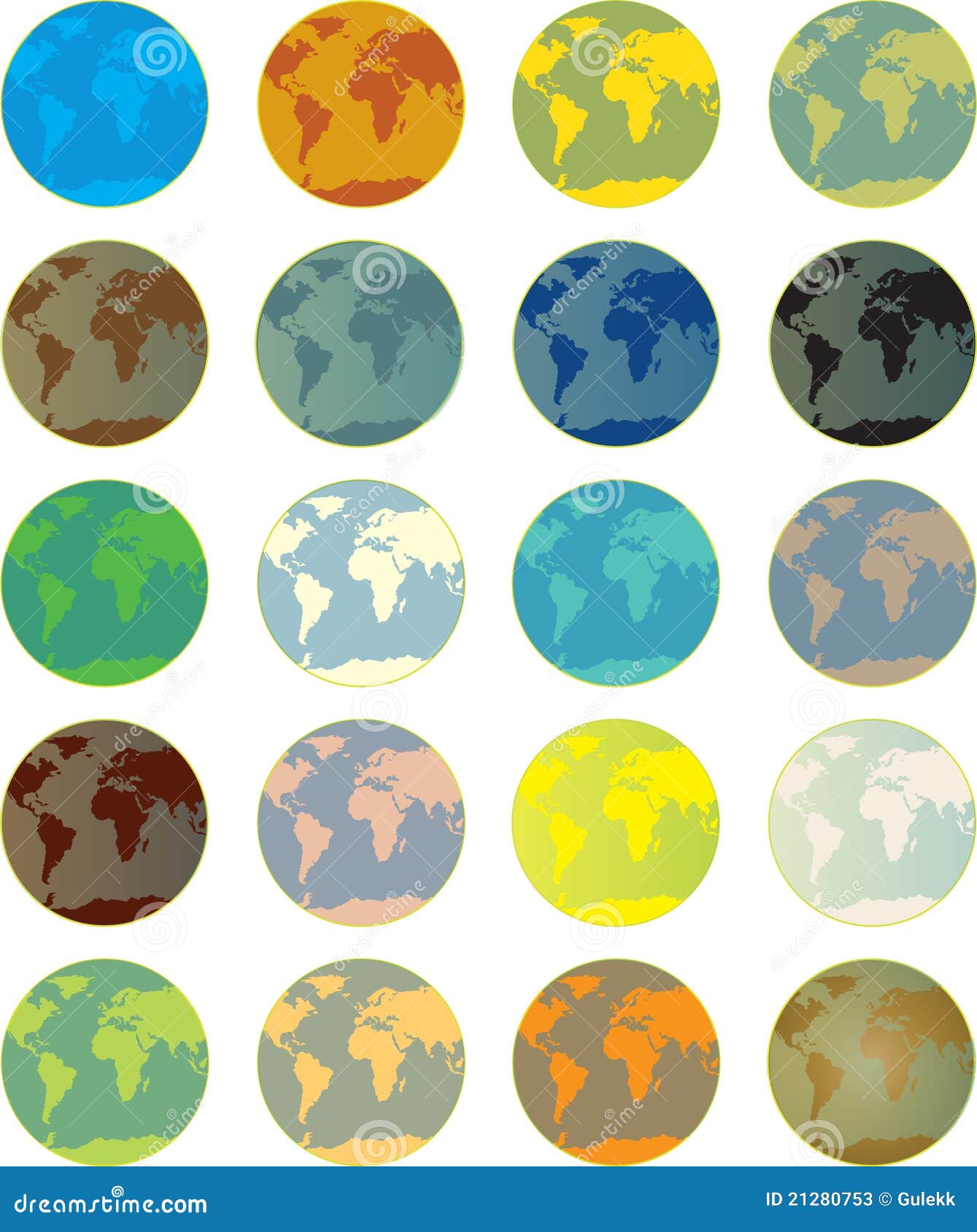 World Buttons Vector Illustration | CartoonDealer.com #7253360