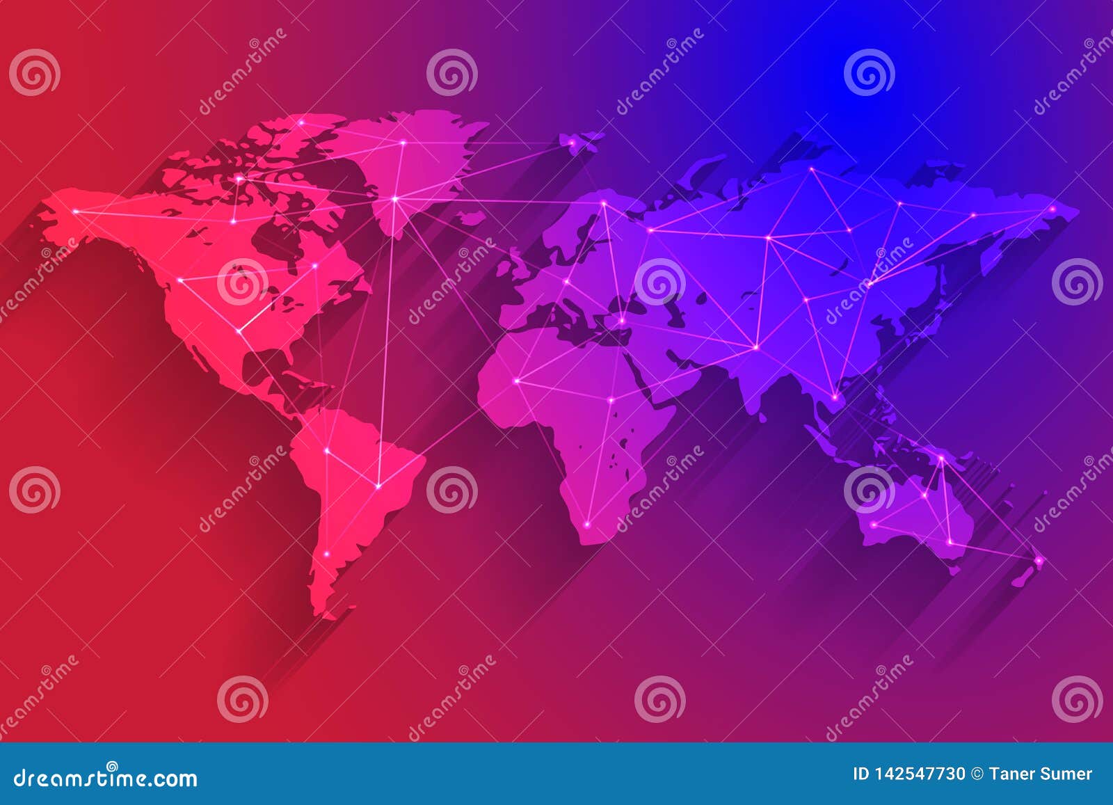 Colorful Global Network Connection Background, Vector Stock Vector ...