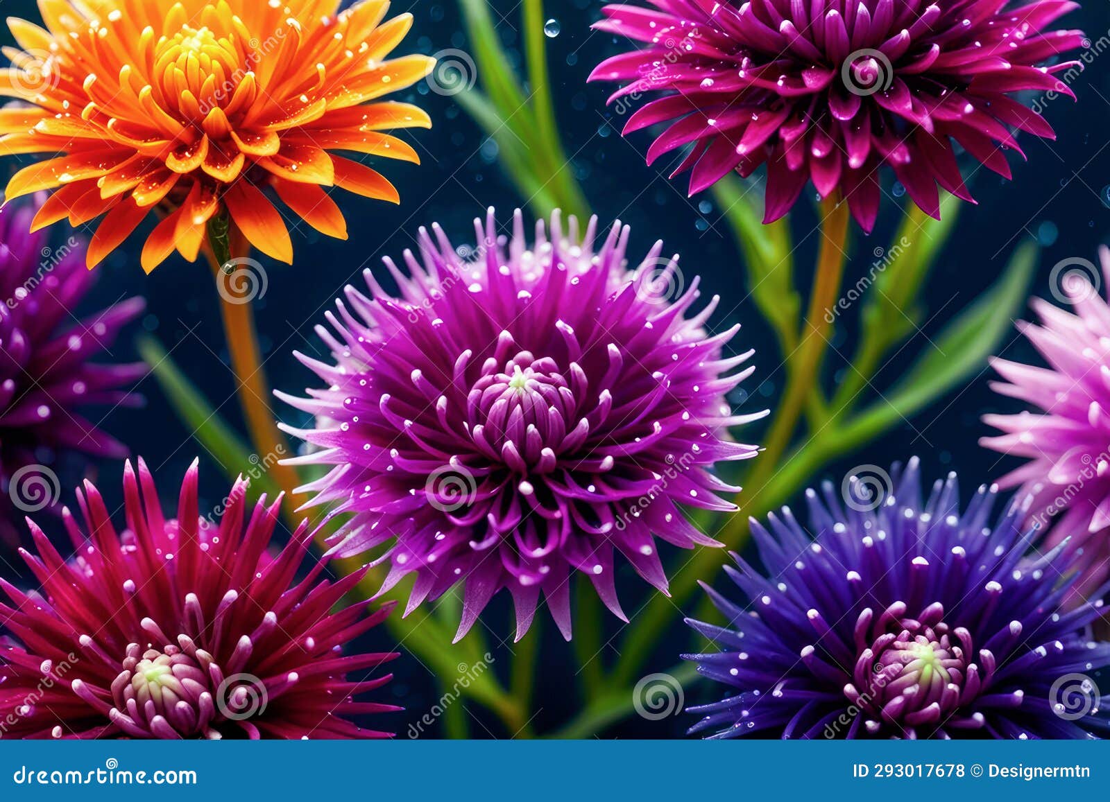 Colorful Globe Amaranth Flowers Background in Vibrant Colors, Wallpaper ...