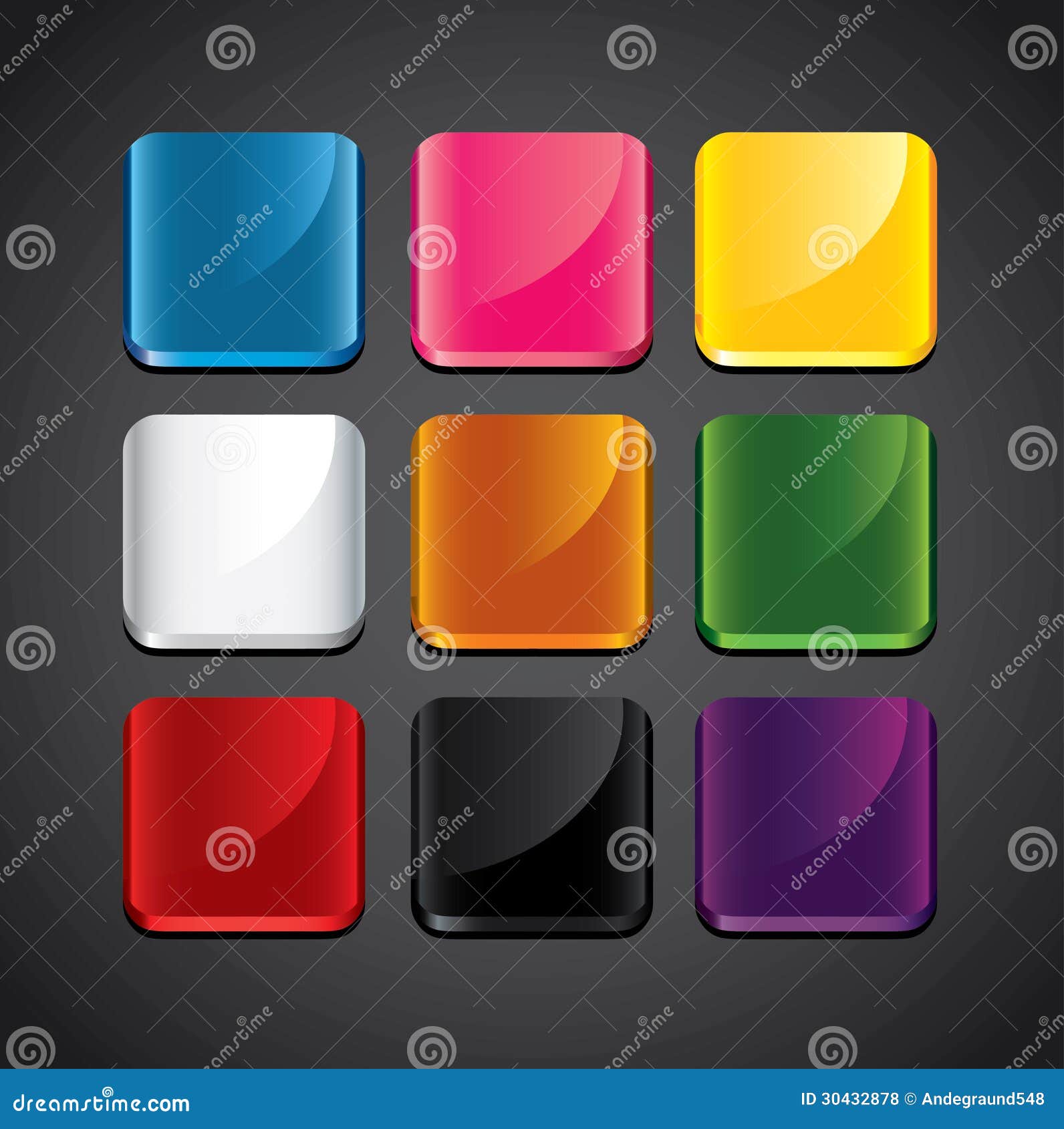 Colorful Glossy Backgrounds App Icons Stock Illustrations – 22 Colorful ...