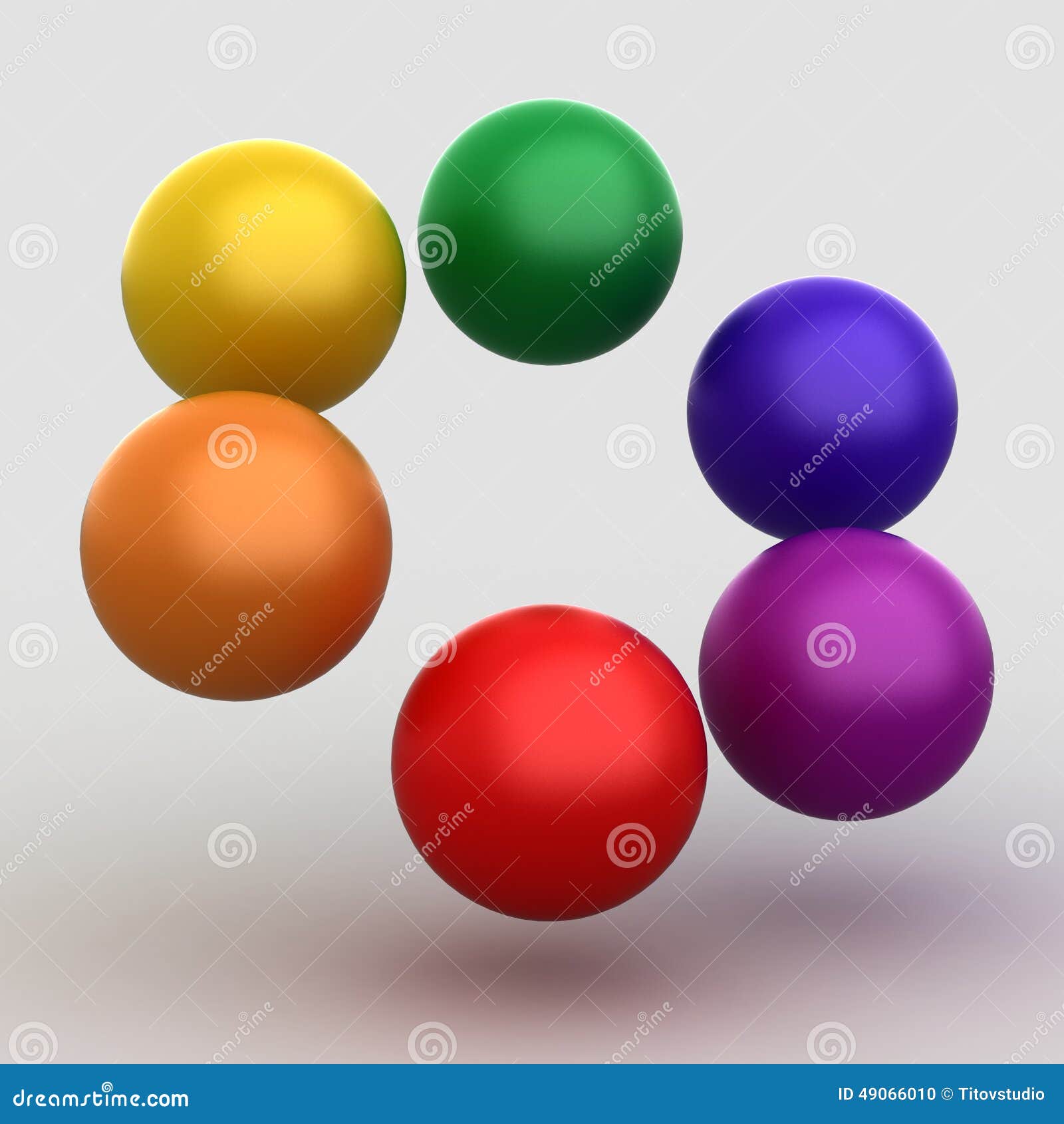 Colorful Glossy Balls on Gray Stock Illustration - Illustration of ...