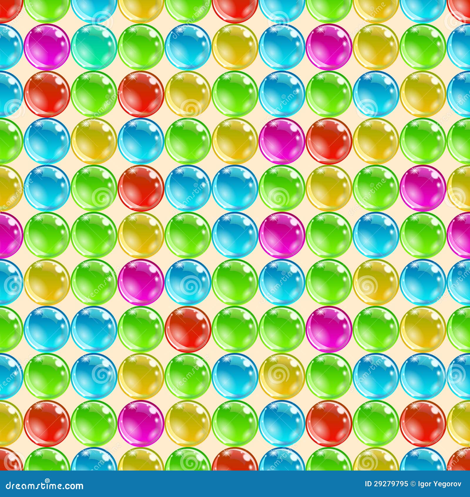 Colorful Glossy Balls. Seamless Vector Texture Stock Vector ...