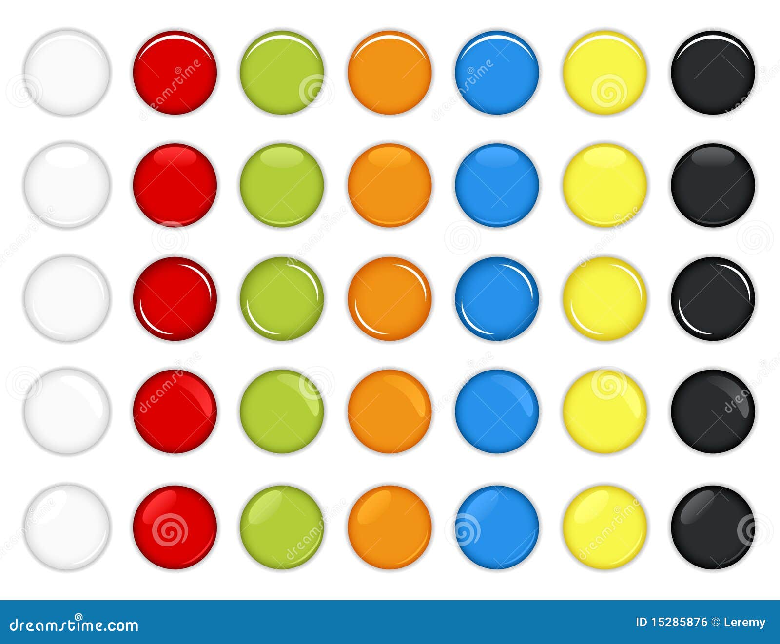 Colorful Glossy Button Vector Stock Vector - Illustration of shadow ...