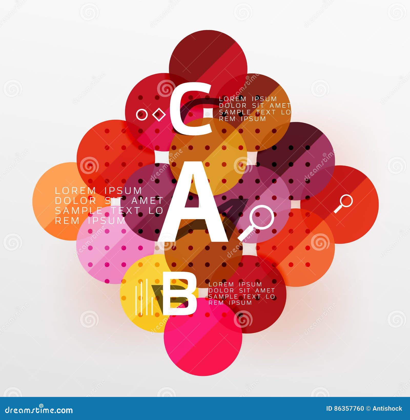 Colorful Glossy Circle Infographics Stock Illustration - Illustration ...