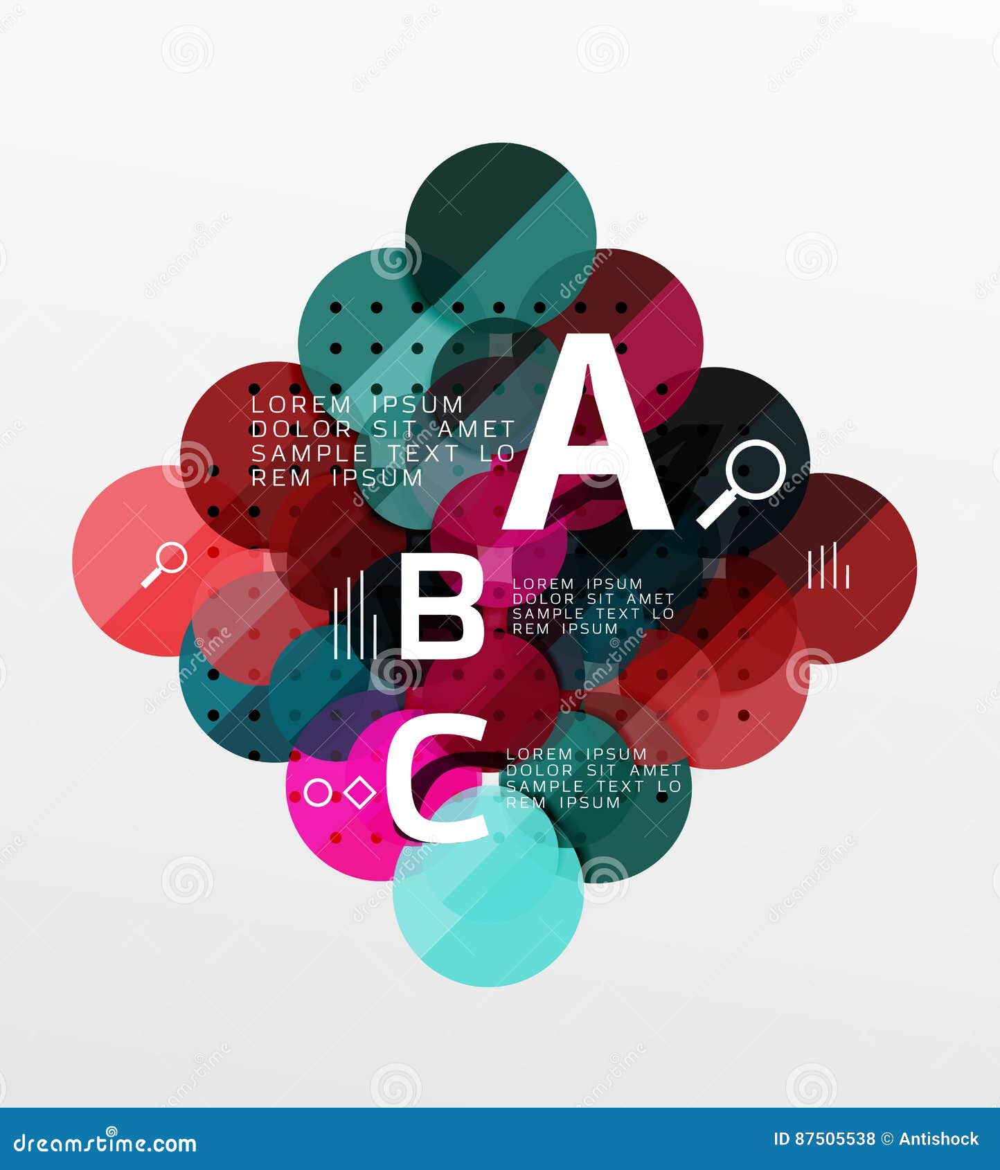 Colorful Glossy Circle Infographics Stock Vector - Illustration of ...