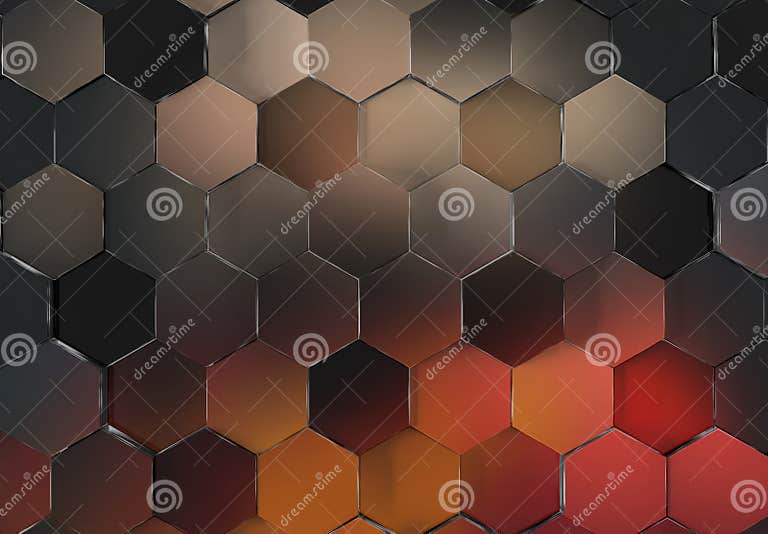 Colorful Glossy Hexagons Background Pattern. Abstract Hexagonal ...