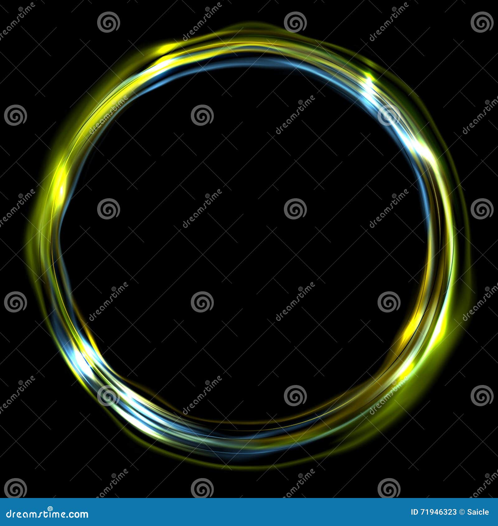 Colorful Glossy Iridescent Ring Circle Stock Vector - Illustration of ...