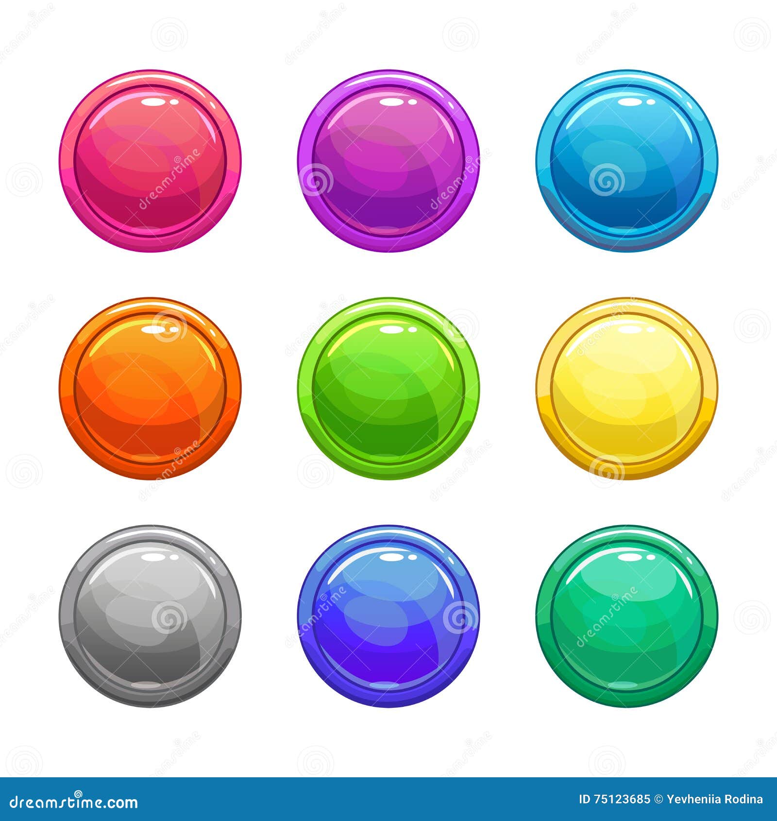 Colorful Glossy Round Buttons Stock Vector - Illustration of plastic ... Colorful Glossy Round Buttons Stock Vector - Illustration of plastic ...