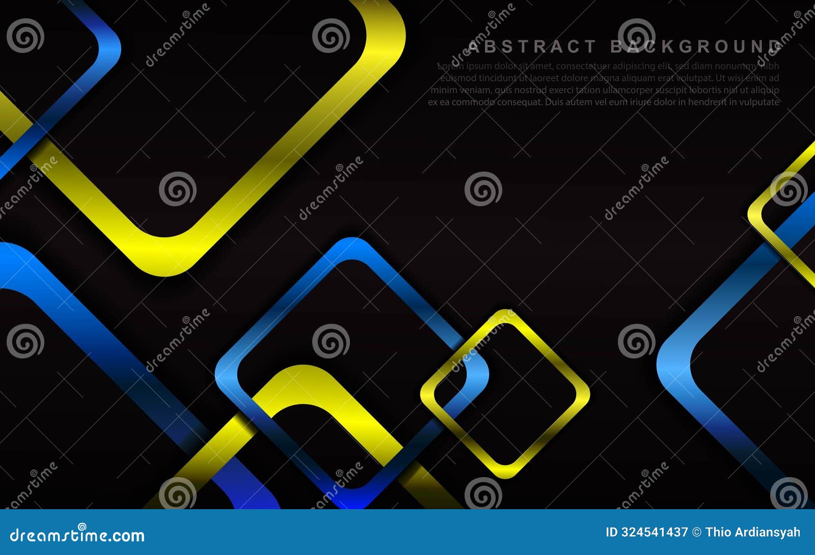 Colorful Glossy Squares Abstract Technical Background. Vector Geometric ...