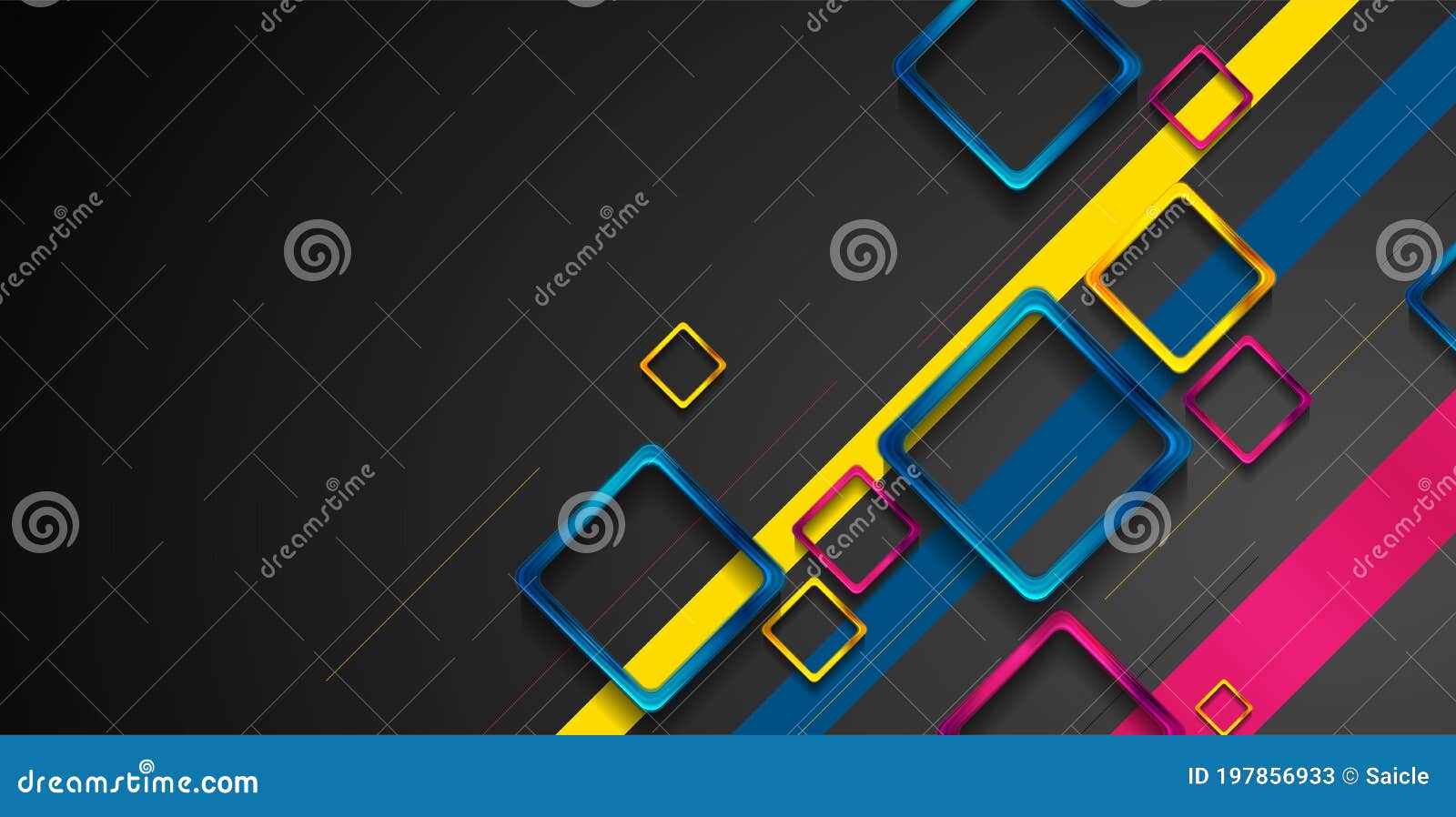 Colorful Glossy Squares Abstract Tech Background Stock Vector ...