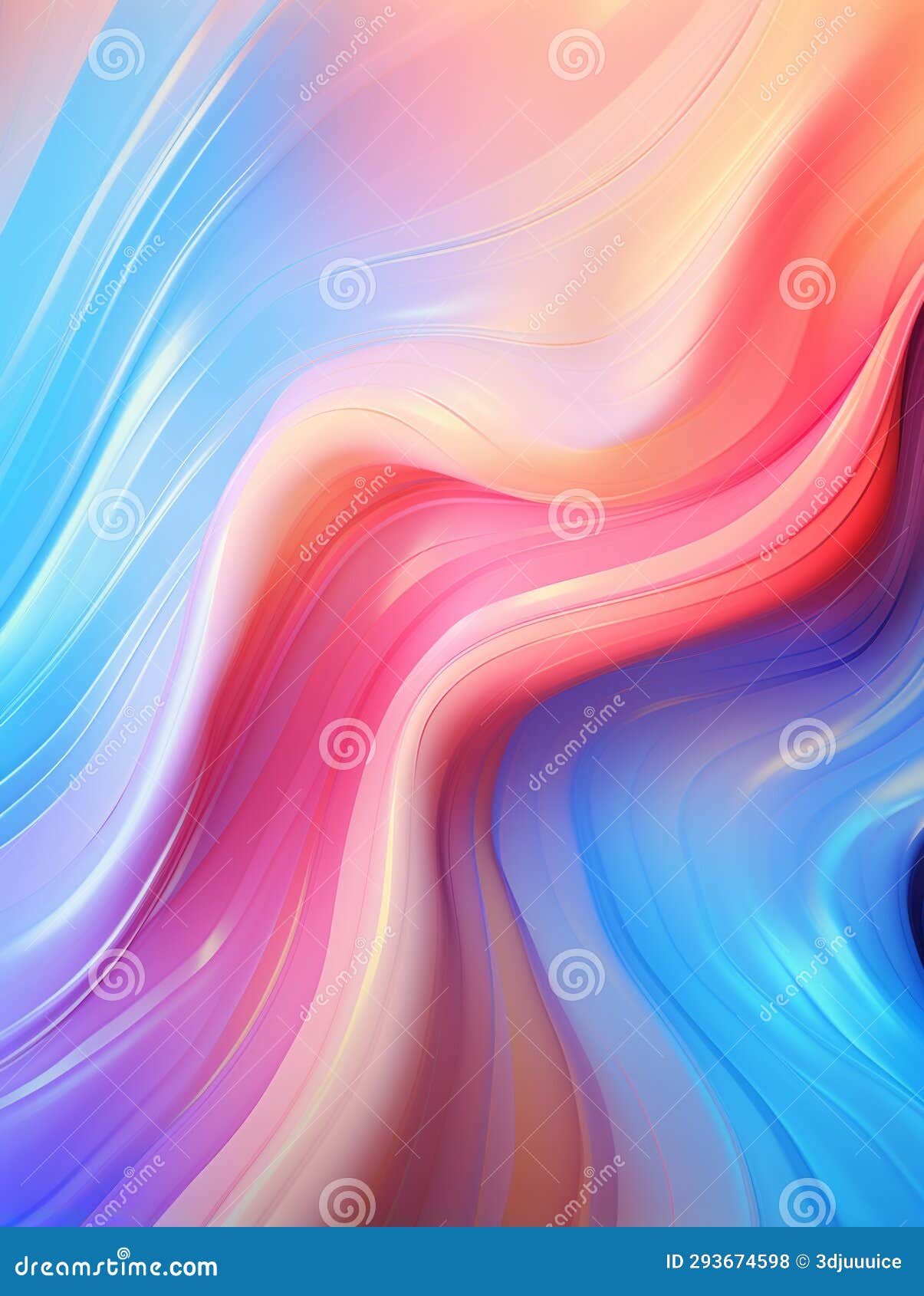 Colorful Glossy Surface Creative Abstract Wavy Texture. Stock ...