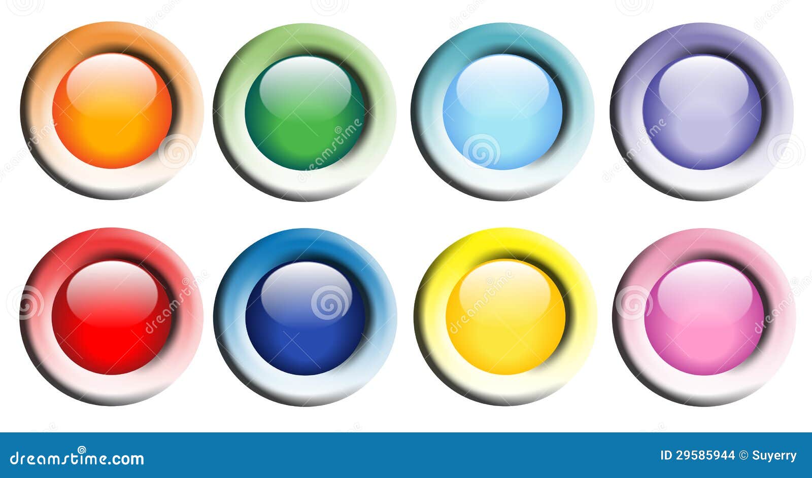 Colorful Glossy Web Buttons Stock Photo - Illustration of internet ...