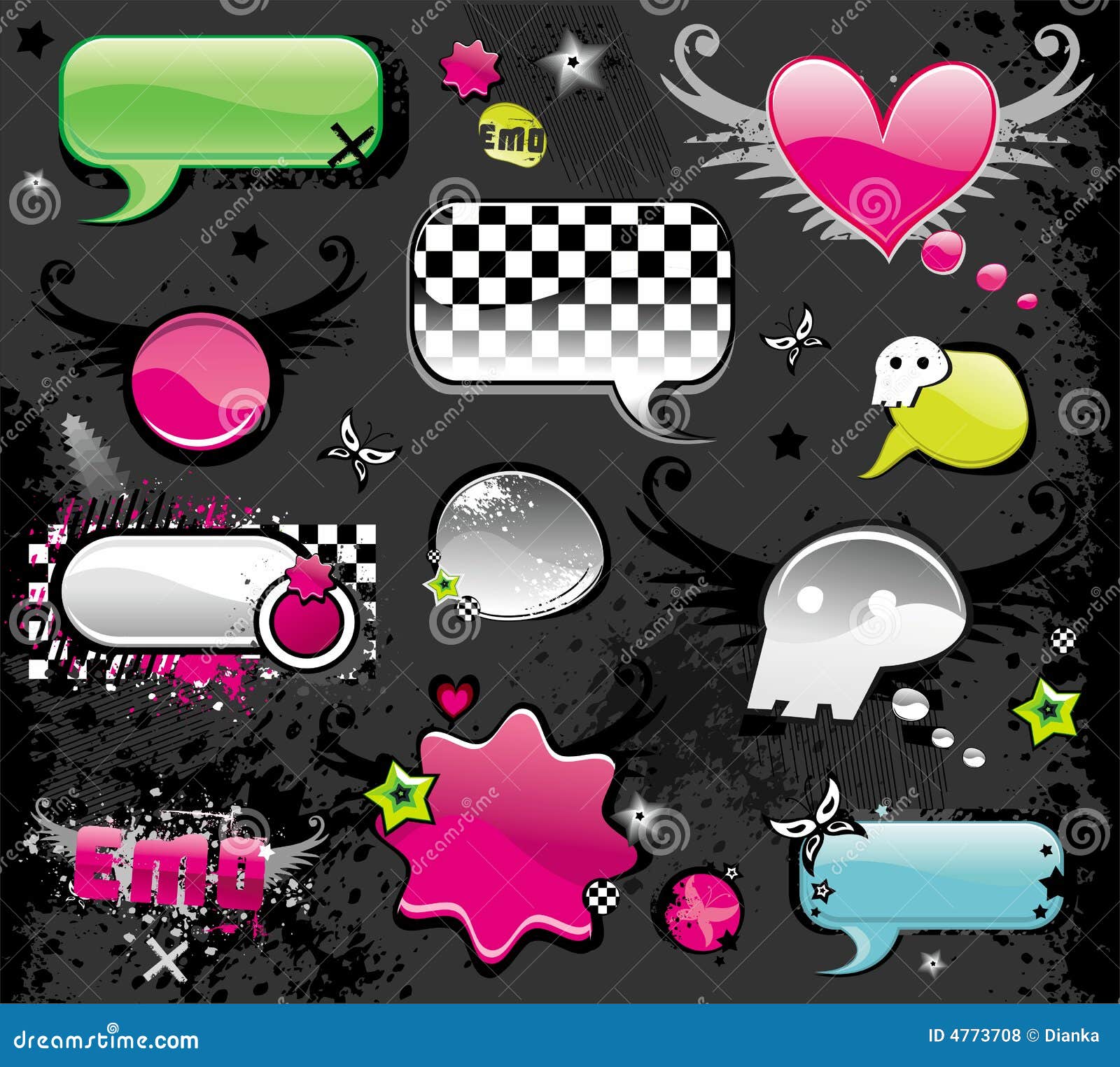 Colorful Glossy Star Burst Button Icons – Vibrant Assorted Symbols ...