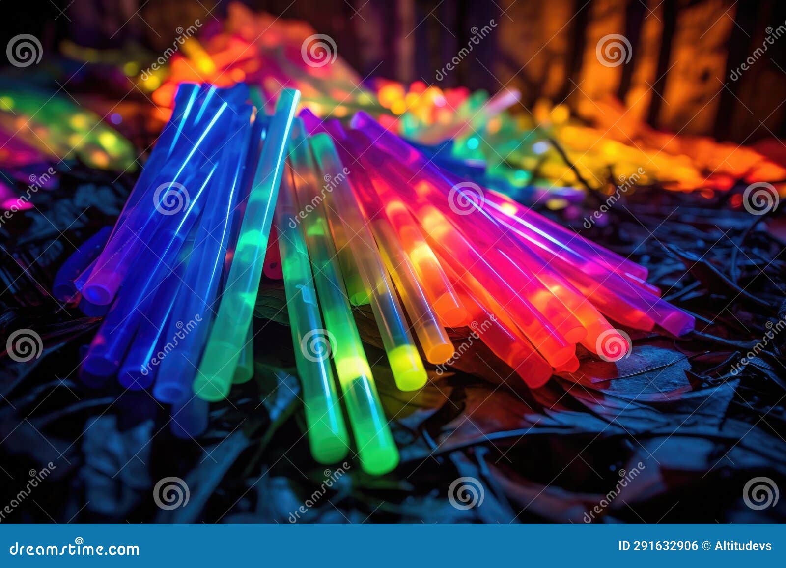 Colorful Glow Sticks Lying in a Pile Stock Photo - Image of supplies ...