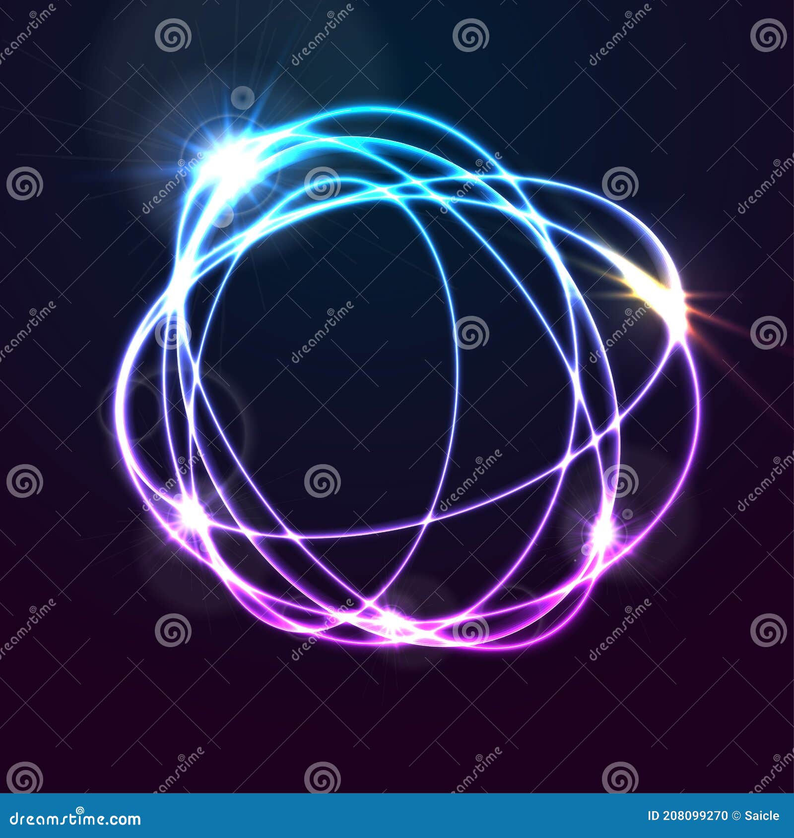 Colorful Glowing Abstract Round Shapes Background Stock Vector ...