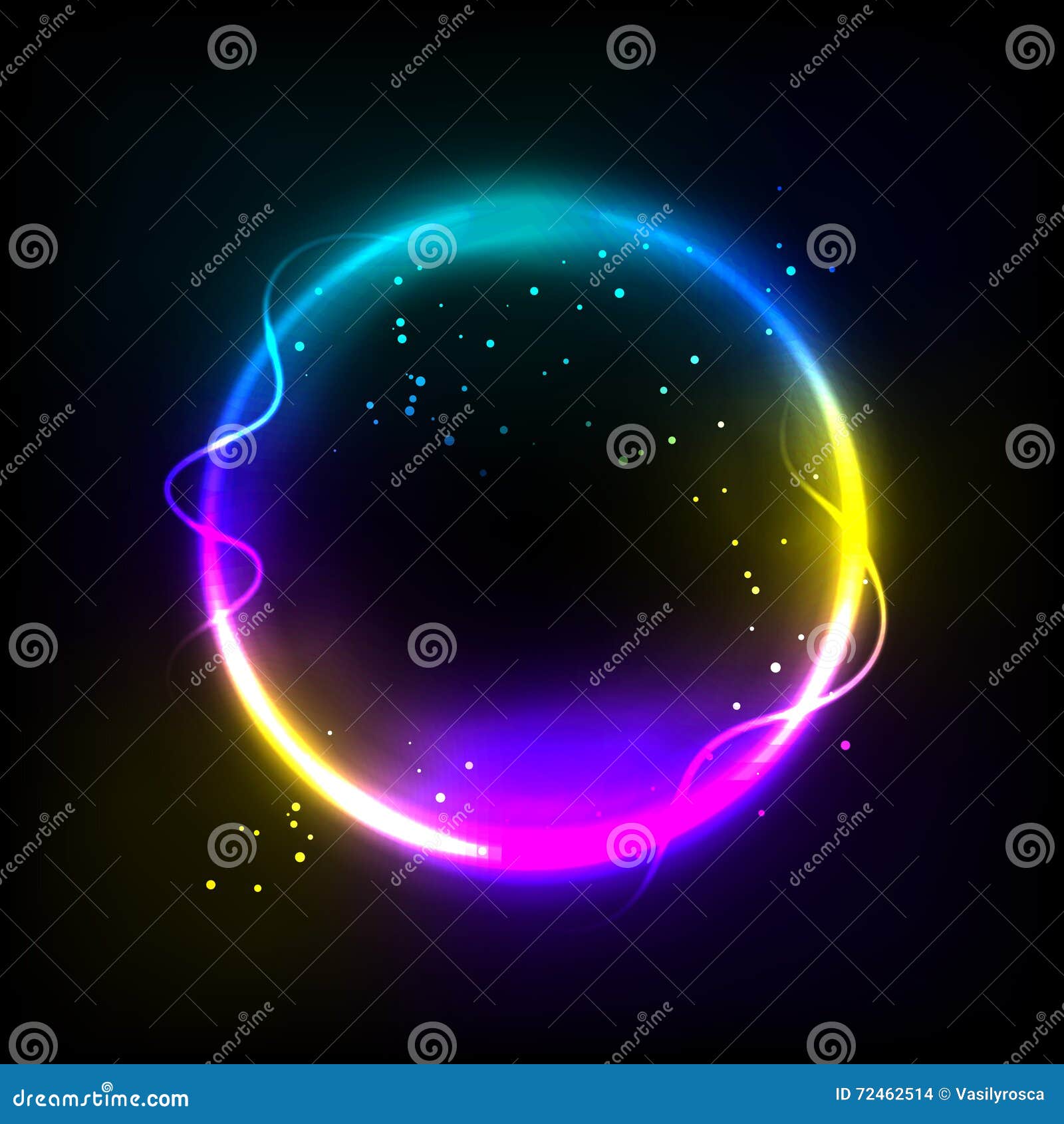 Colorful Glowing Circle Background Stock Vector - Illustration of ...