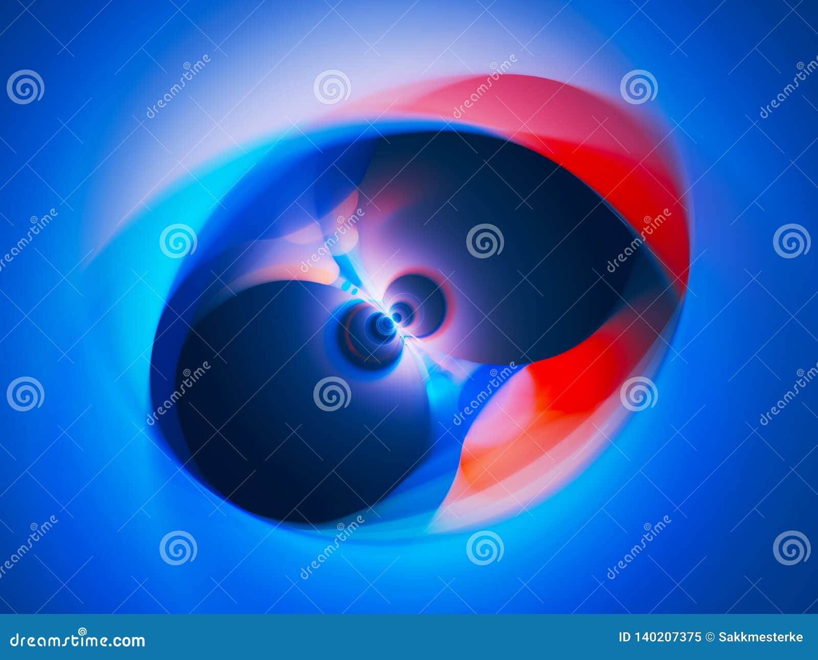 Colorful Glowing Electromagnetic Field Stock Illustration ...