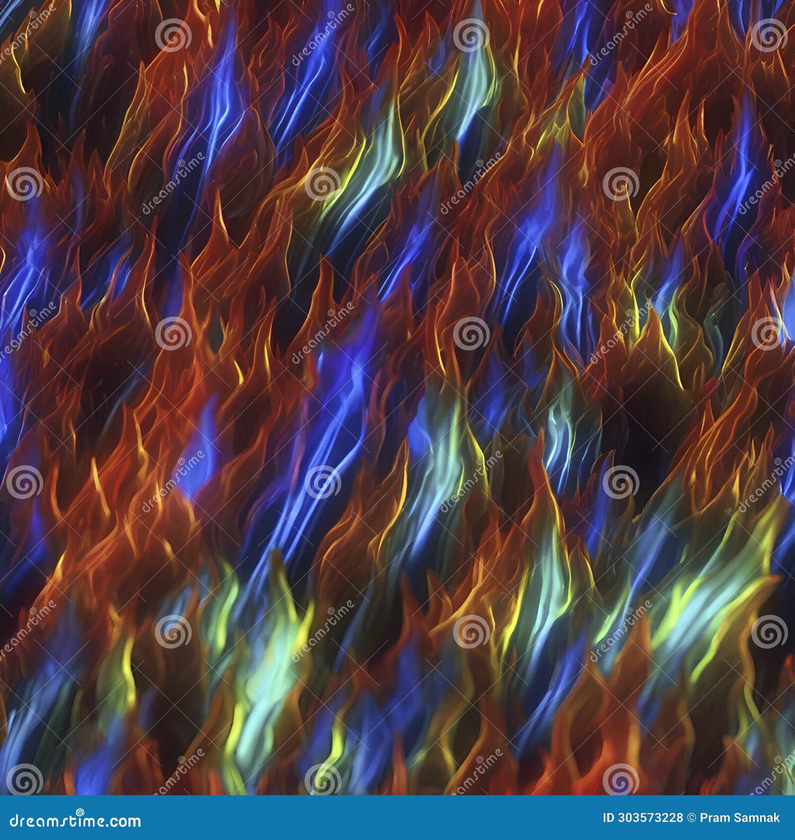 Colorful Glowing Fire. a Glowing Fire Illustration. AI-Generated. Stock ...