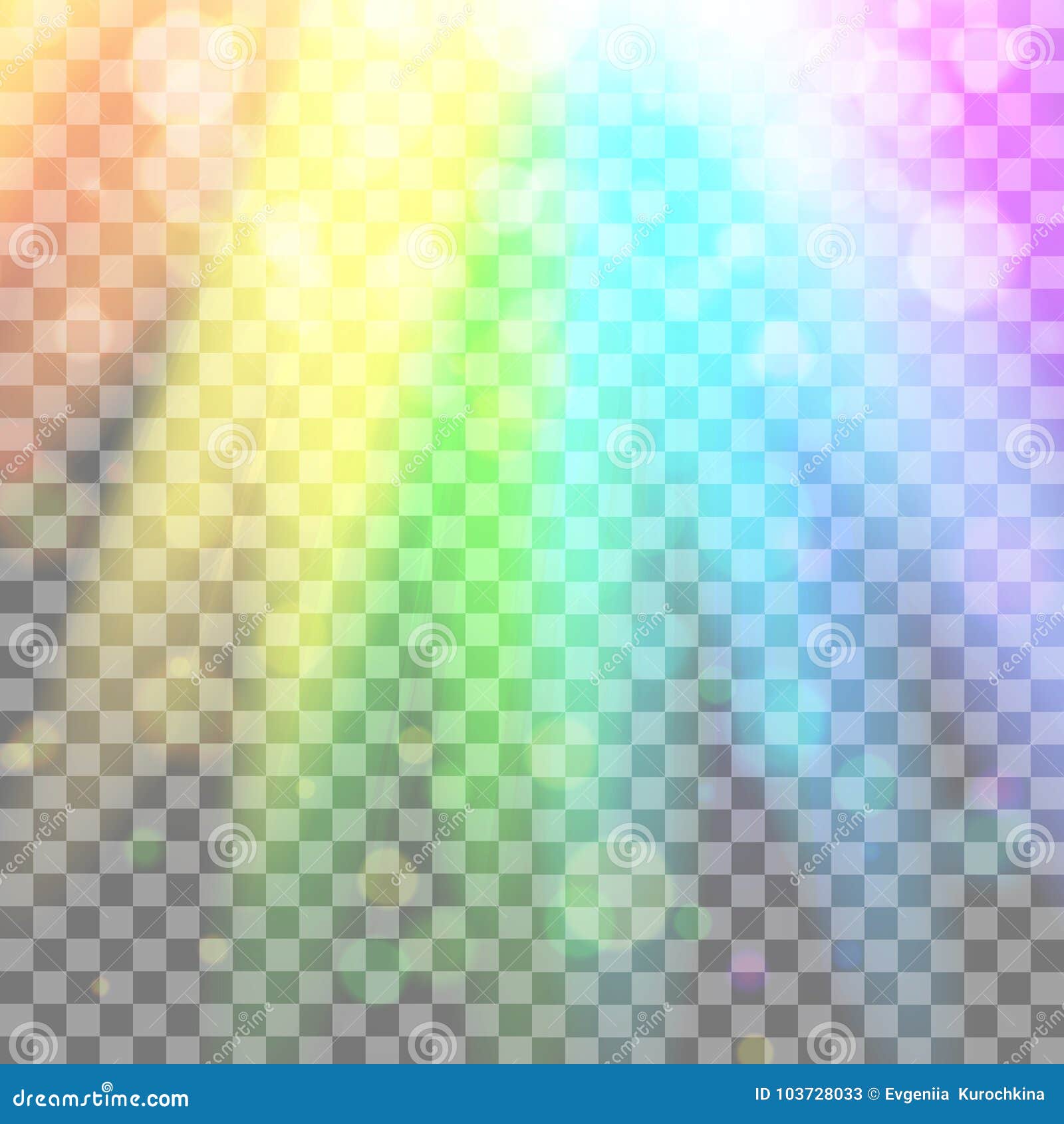 Colorful Glowing Light. Rainbow Rays. Rainbow . Glaring Effect with Transparency Stock ...