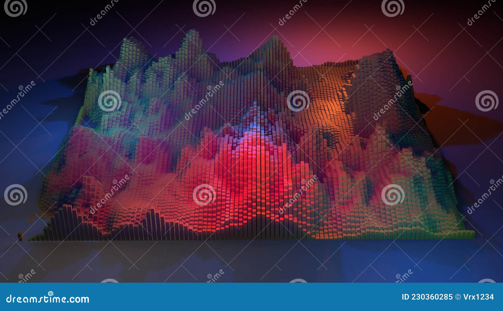 Colorful Bar Graphs Rising , Falling . Transforming Rectangular Blocks ...