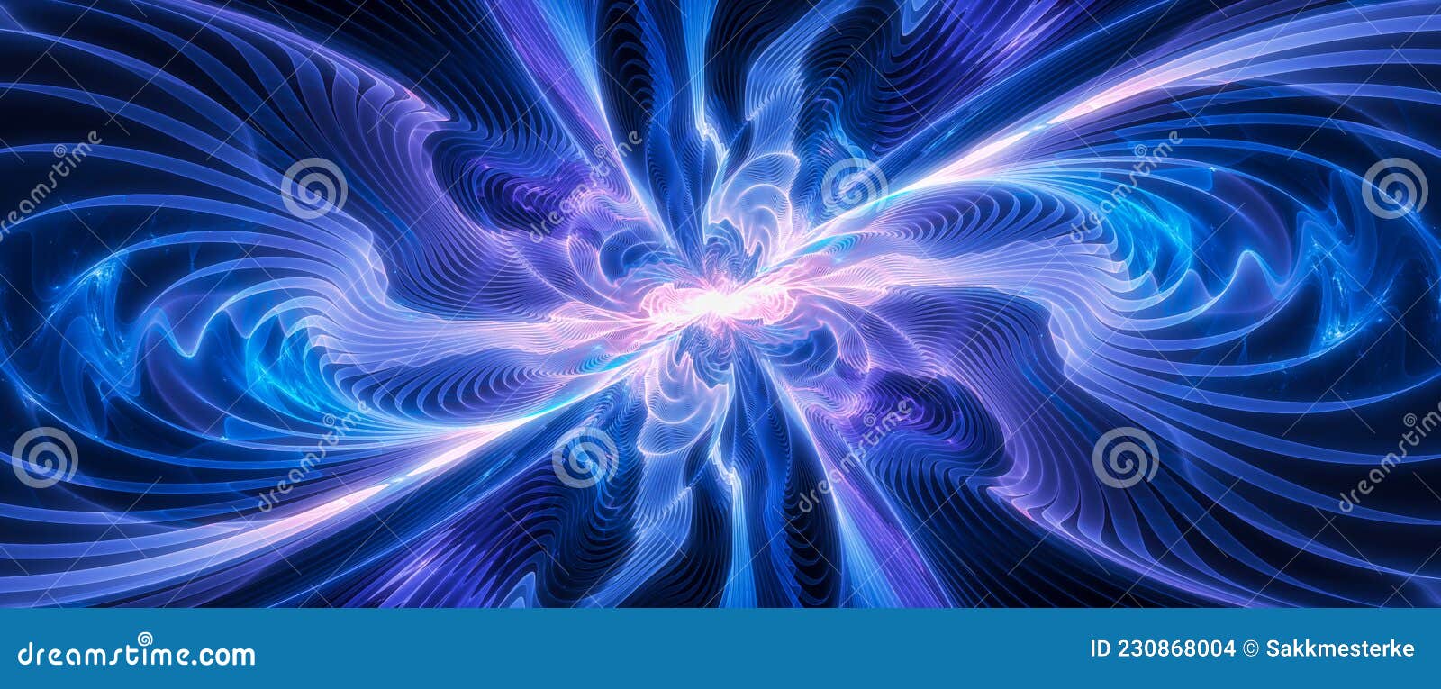 Colorful Glowing Multidimensional Object in Space Stock Illustration ...