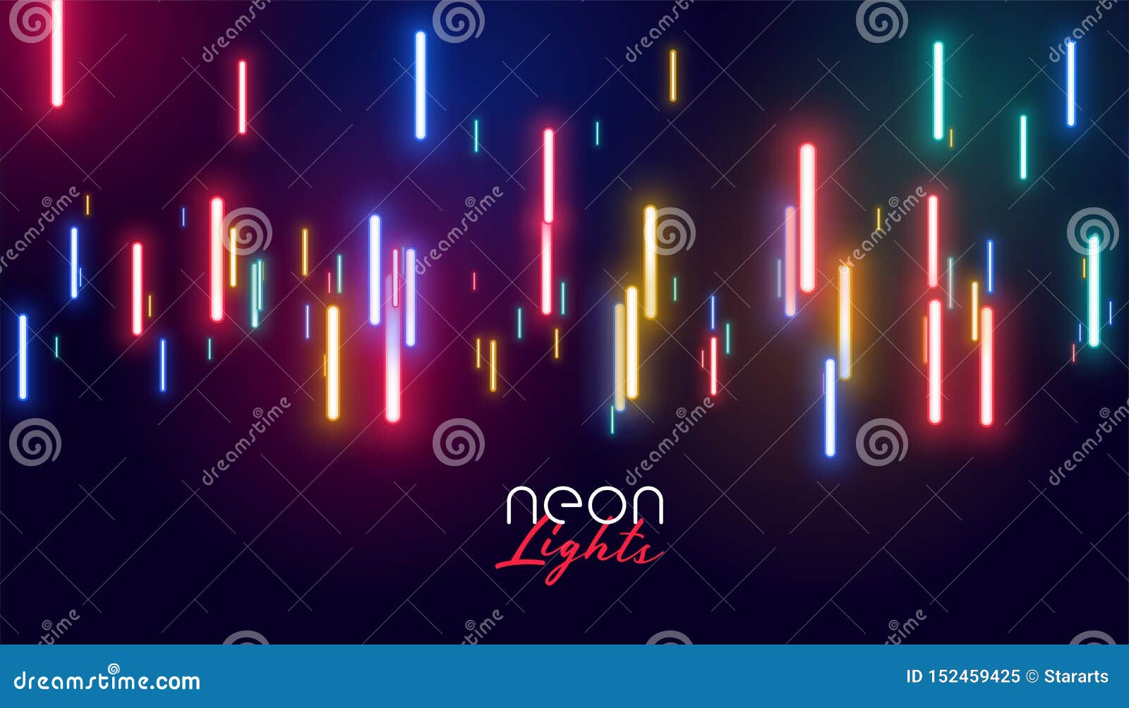 Colorful Glowing Neon Lights Background Stock Vector - Illustration of ...