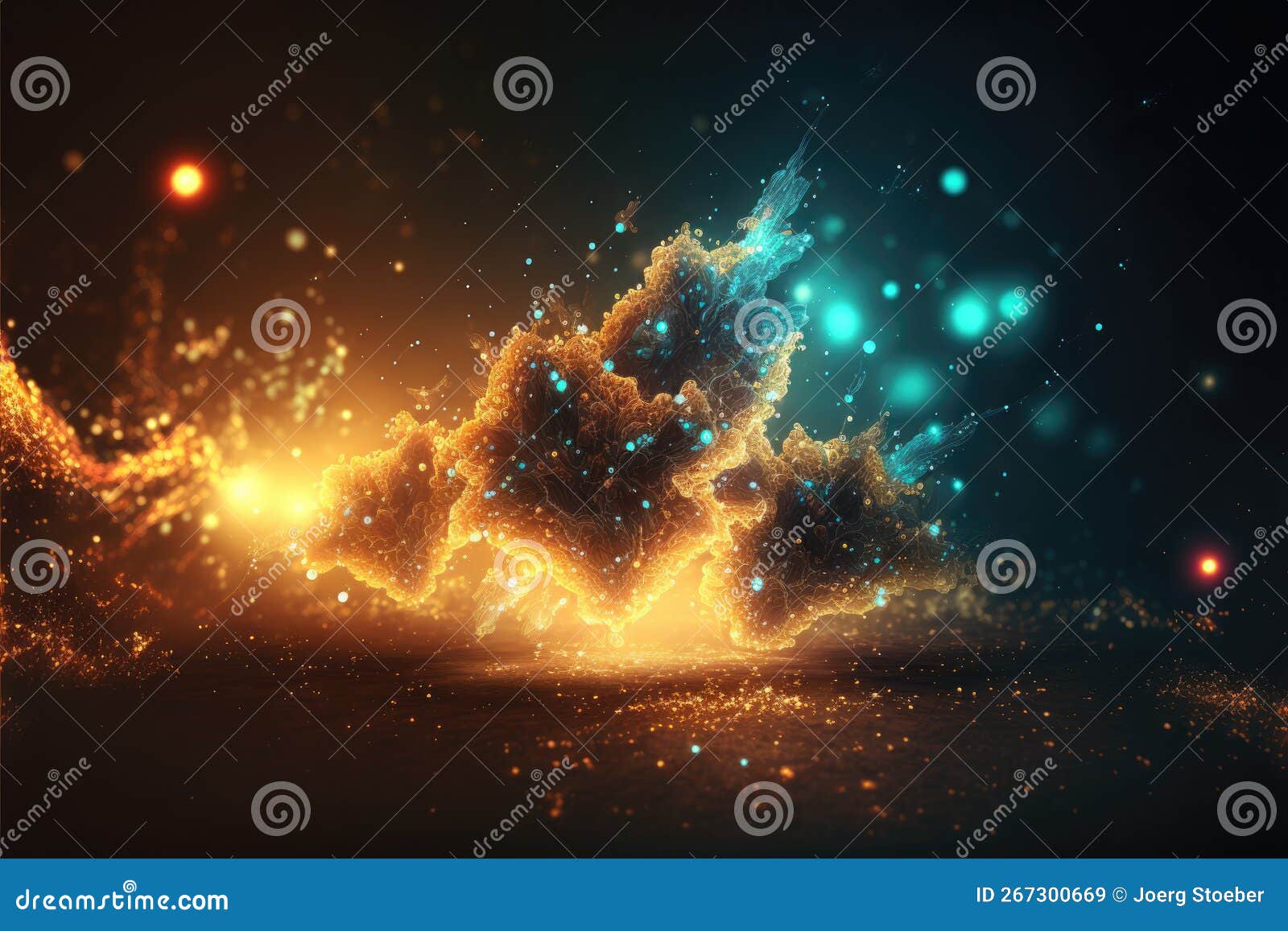 Glowing Particle Wallpaper, Generative Ai Stock Illustration ...