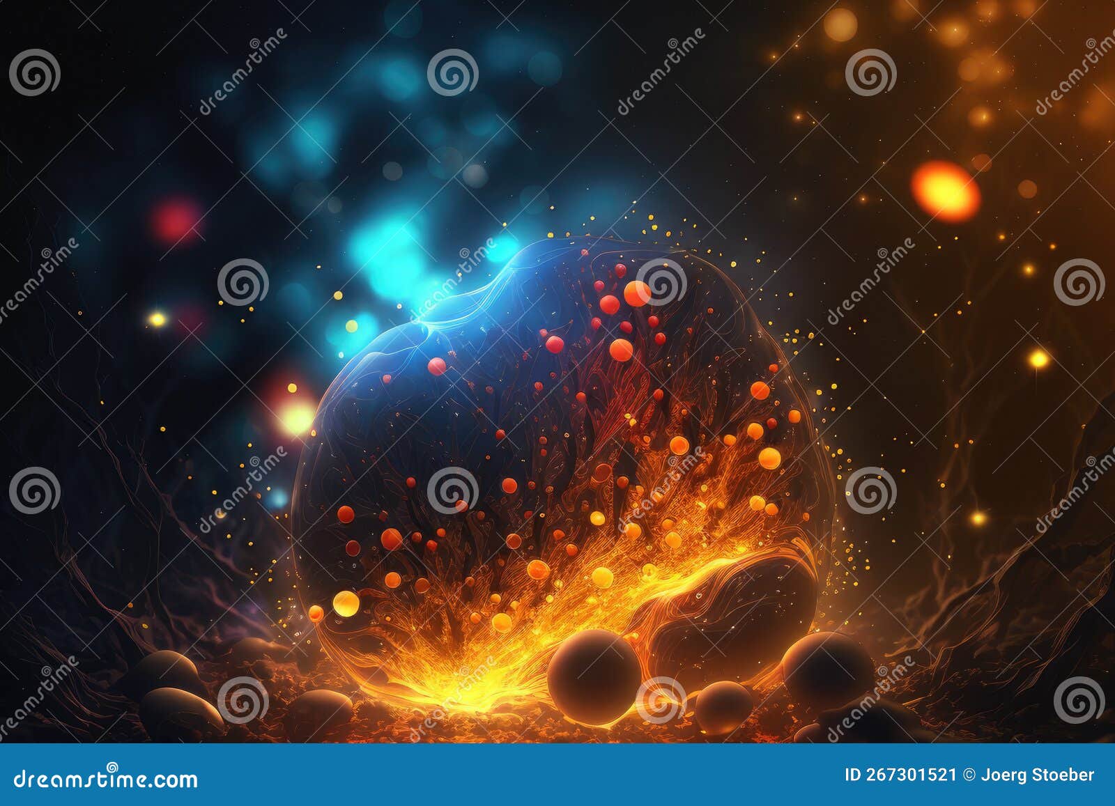 Glowing Particle Wallpaper, Generative Ai Stock Illustration ...