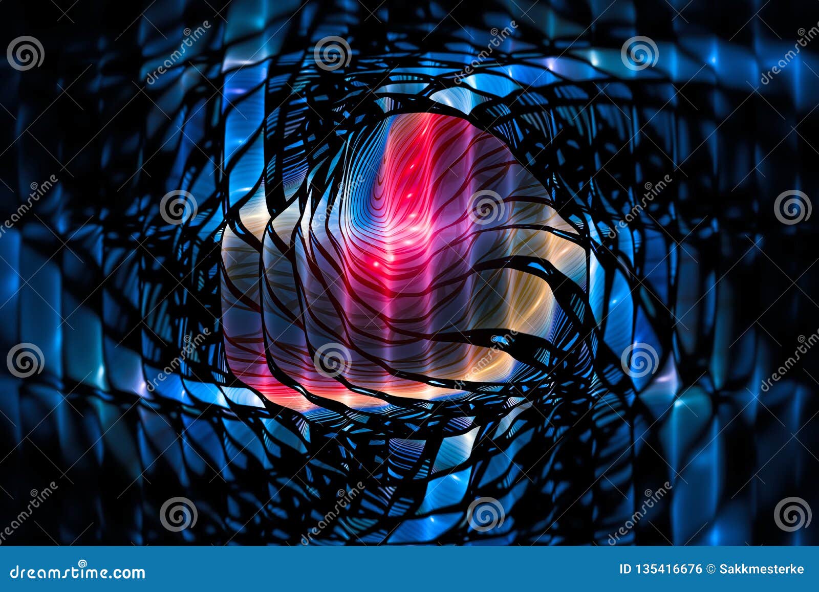 Colorful Glowing Stained Glass Computer Generated Abstract Background ...