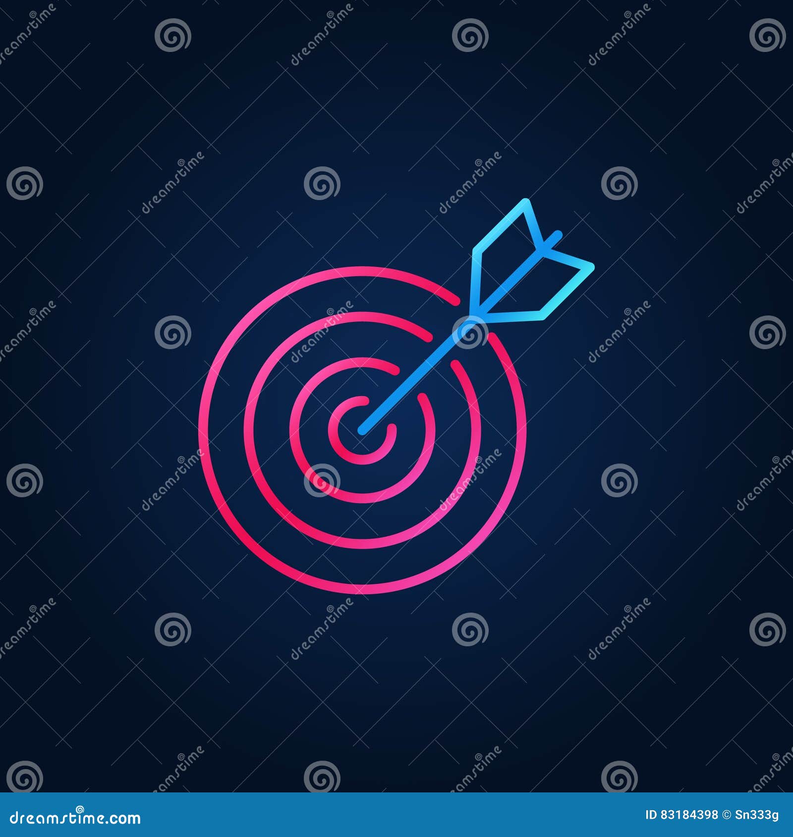 Colorful goal icon stock vector. Illustration of achievement - 83184398
