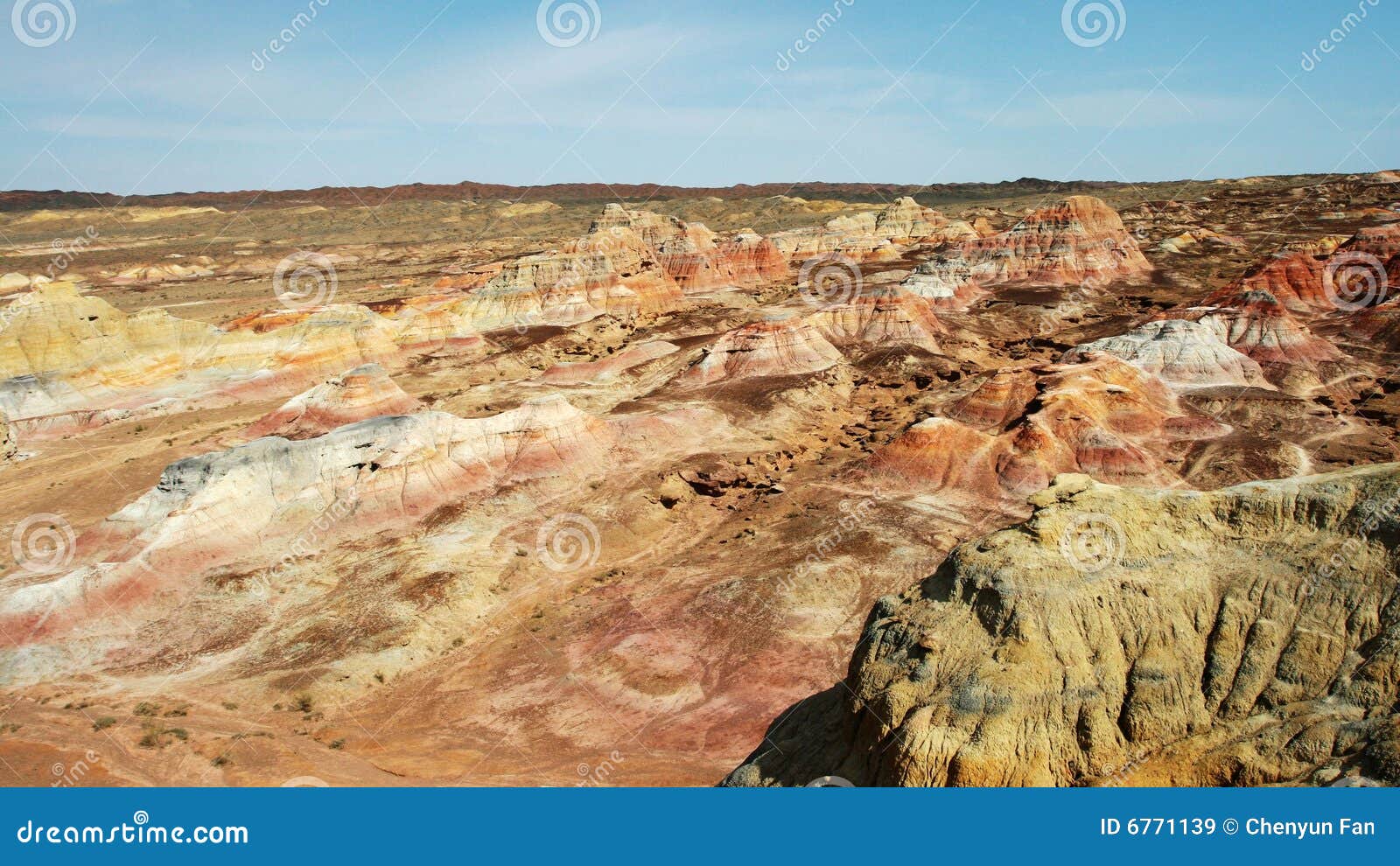 Colorful Gobi stock image. Image of blue, hills, colorful - 6771139
