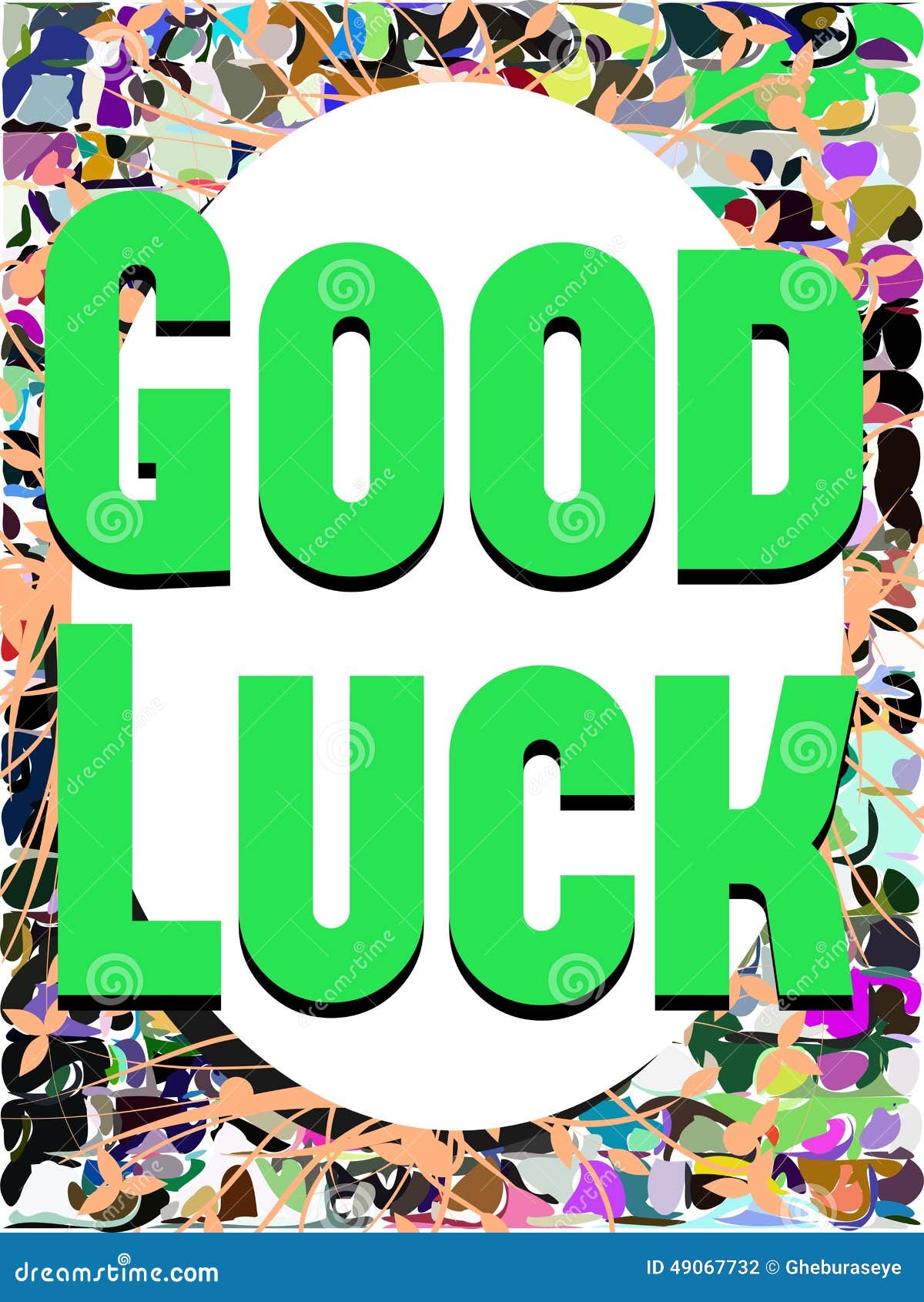 Colorful Good Luck Background Stock Illustration - Illustration of ...