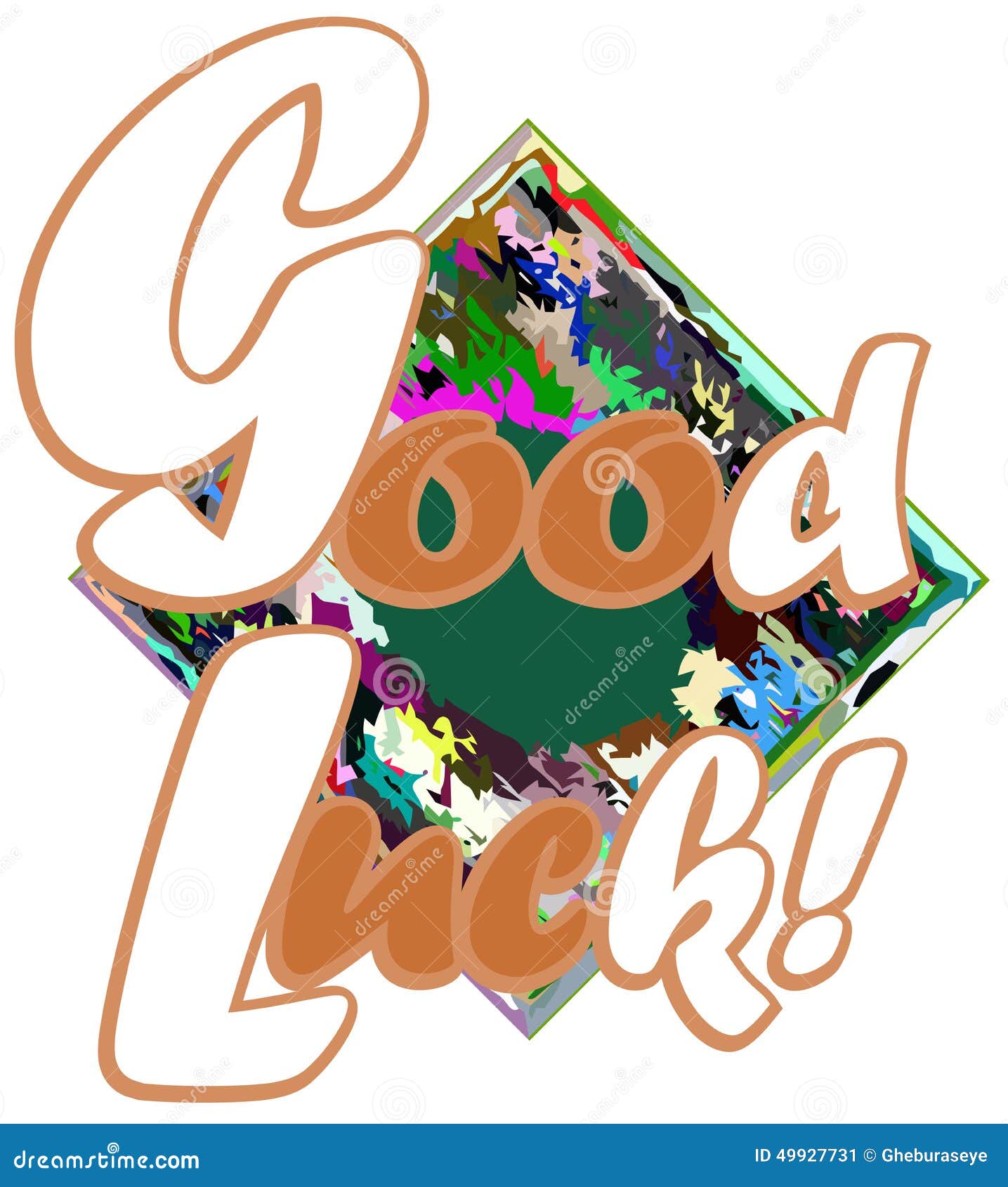 Colorful Good Luck Background Stock Vector - Illustration of good, spot ...