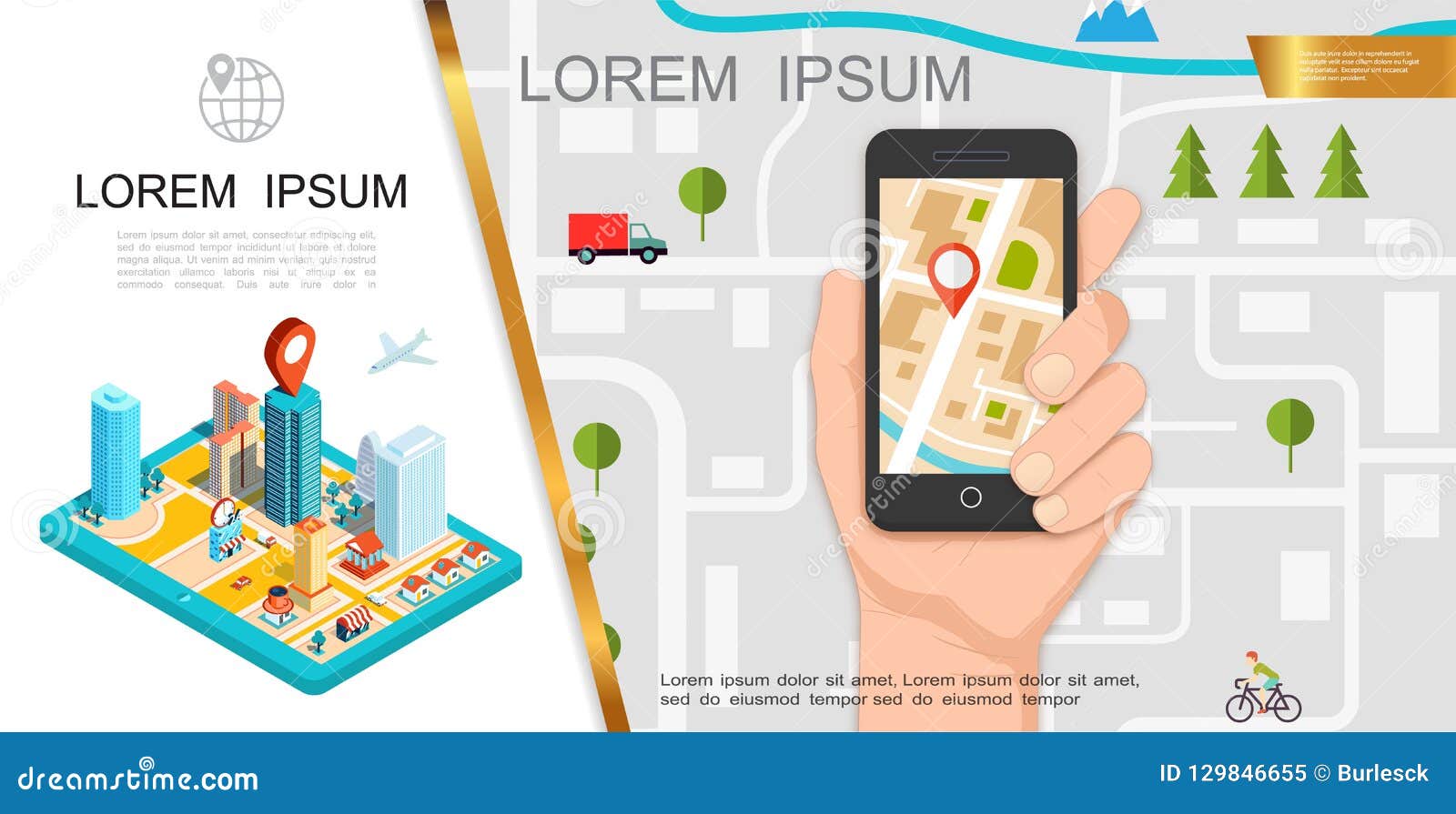 Colorful GPS Composition stock vector. Illustration of direction ...