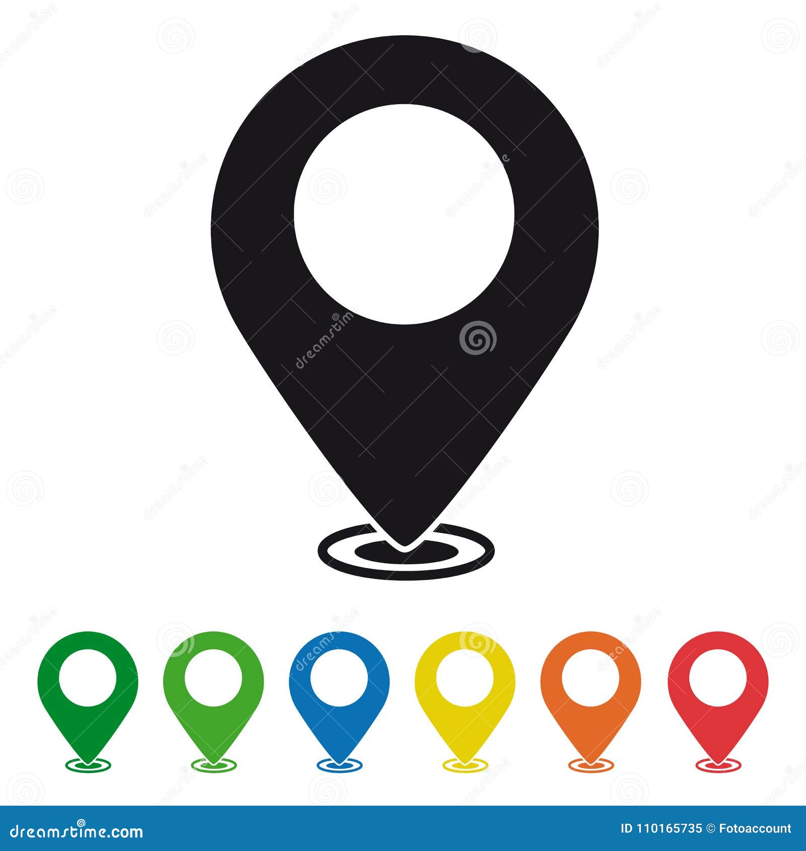 Colorful GPS Map Pointer Icons Set - Vector Illustration - Isolated on ... Colorful GPS Map Pointer Icons Set - Vector Illustration - Isolated on ...