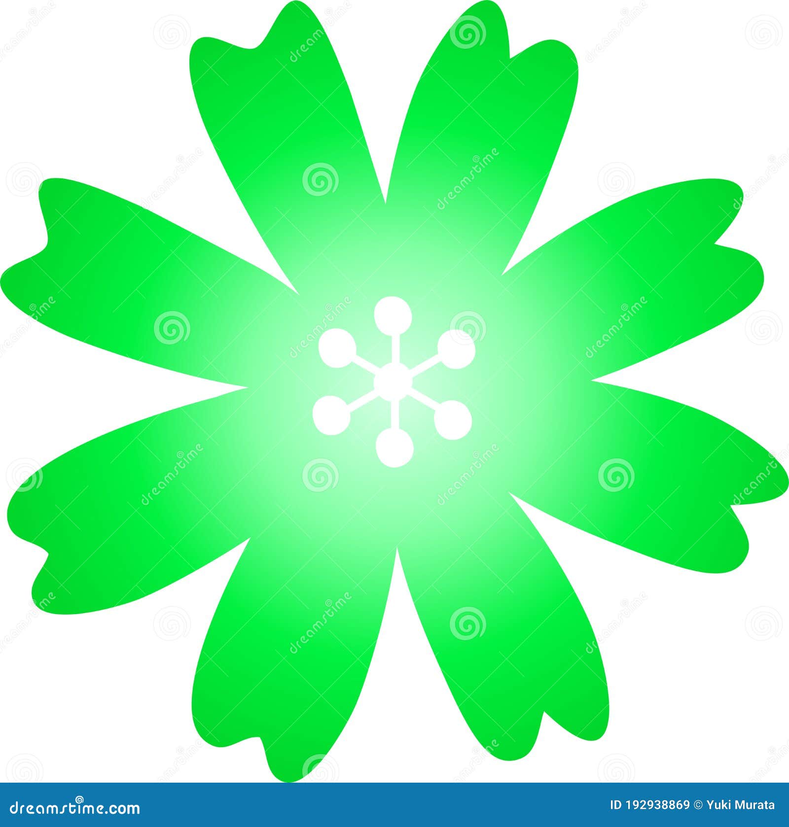 Colorful Gradation Hand-painted Simple Flower Shape Variation Stock ...