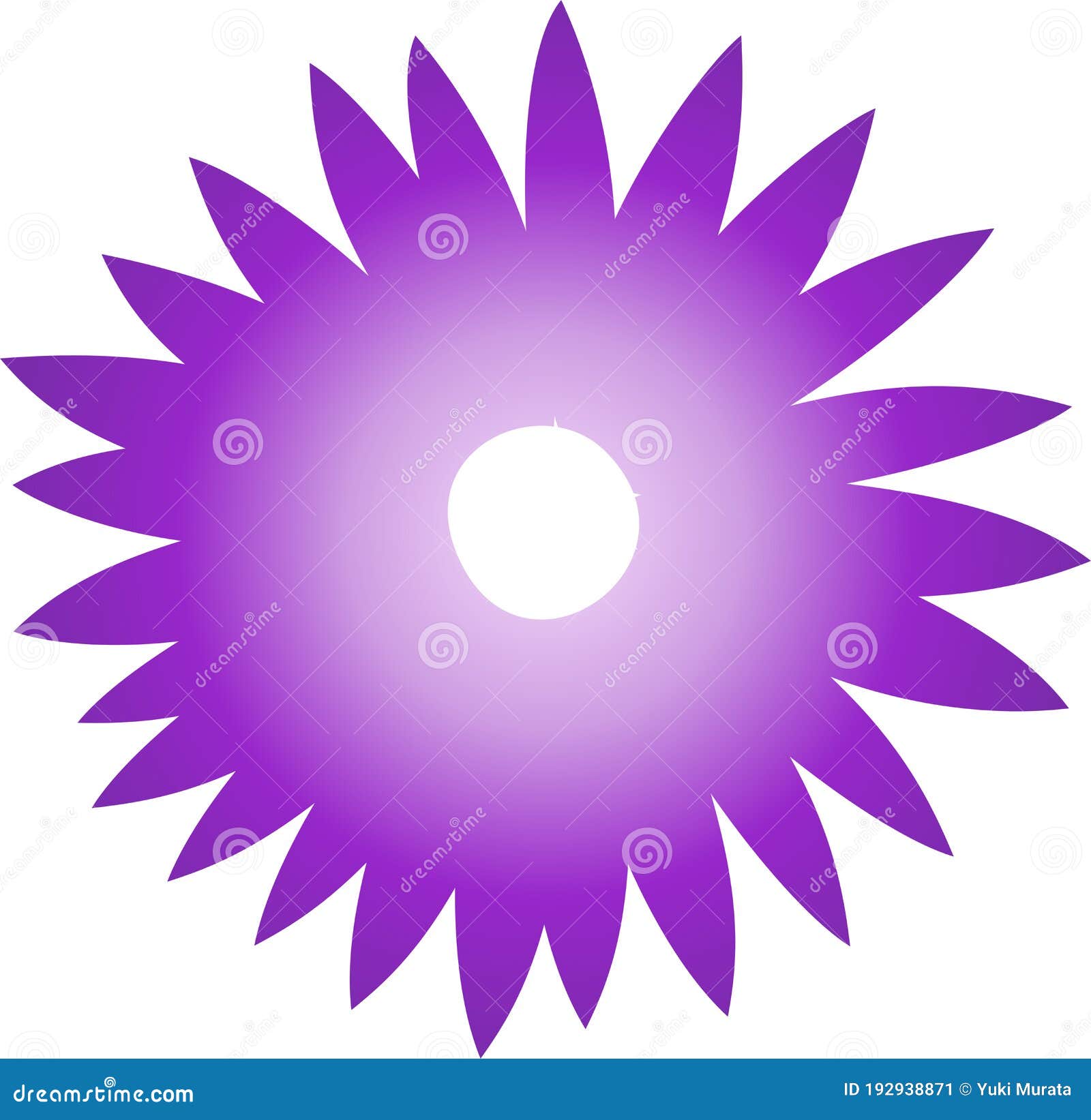 Colorful Gradation Hand-painted Simple Flower Shape Variation Stock ...