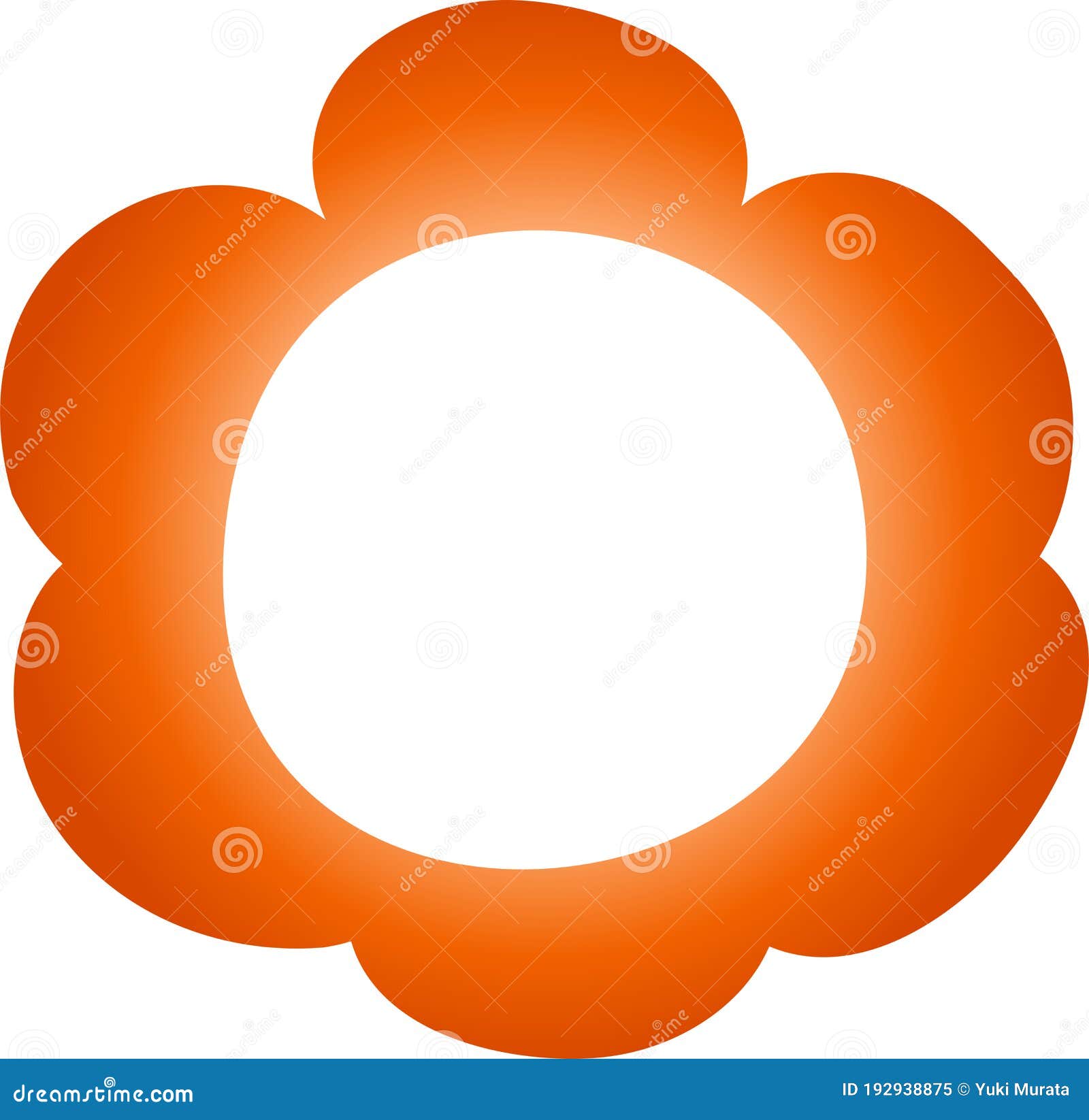 Colorful Gradation Hand-painted Simple Flower Shape Variation Stock ...