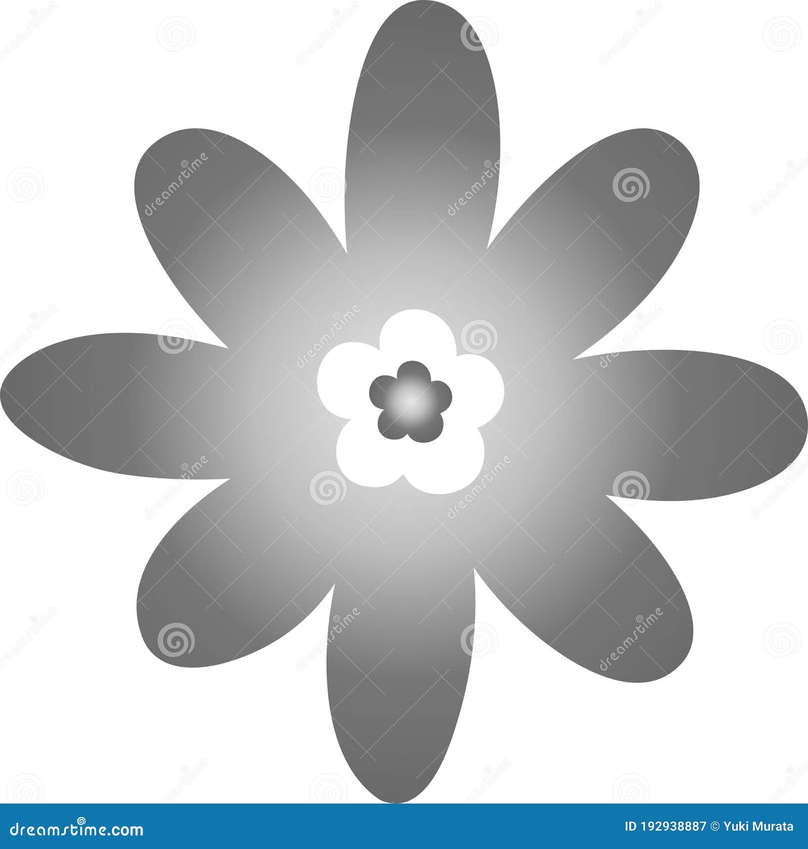Colorful Gradation Hand-painted Simple Flower Shape Variation Stock ...
