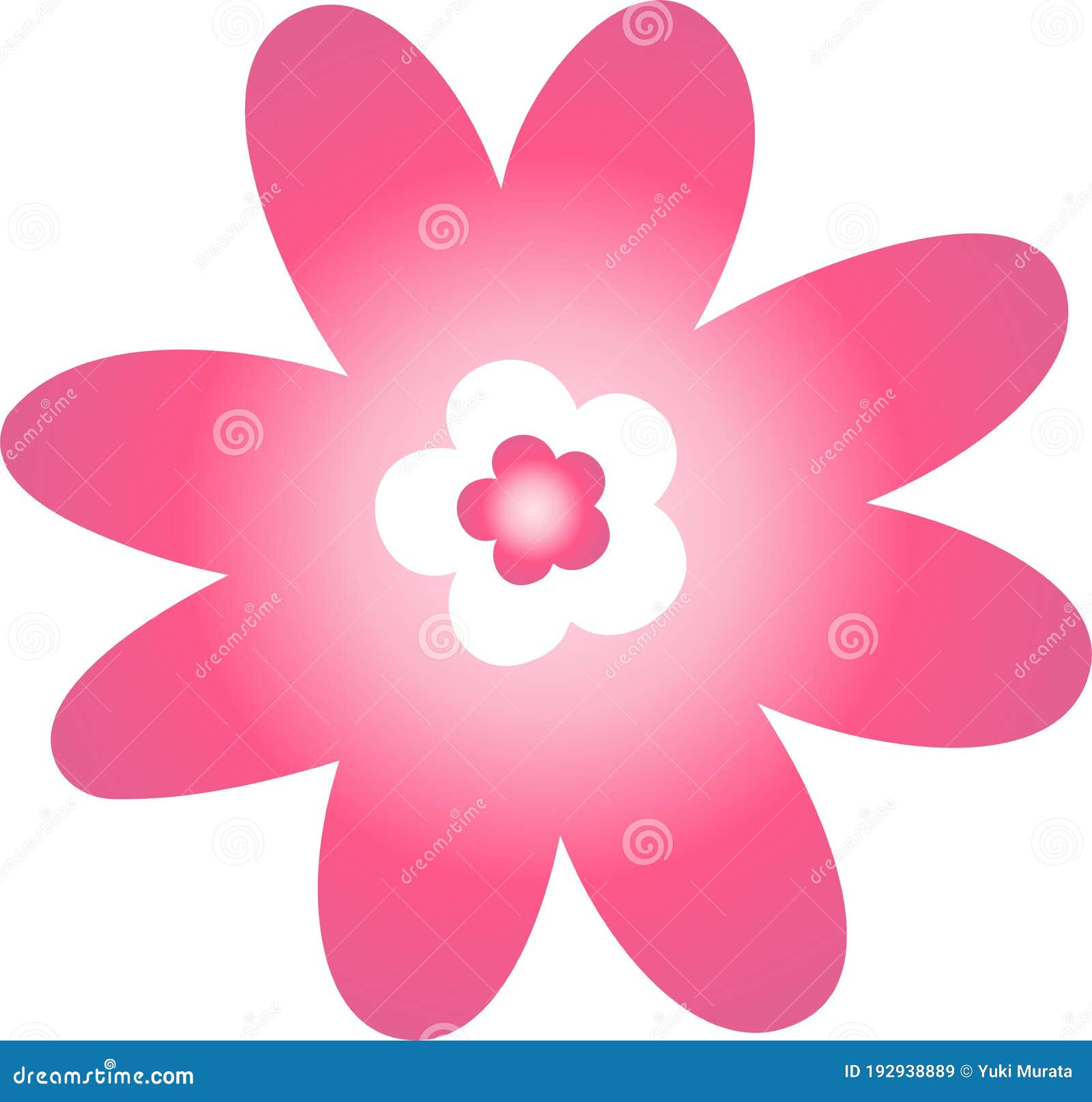 Colorful Gradation Hand-painted Simple Flower Shape Variation Stock ...