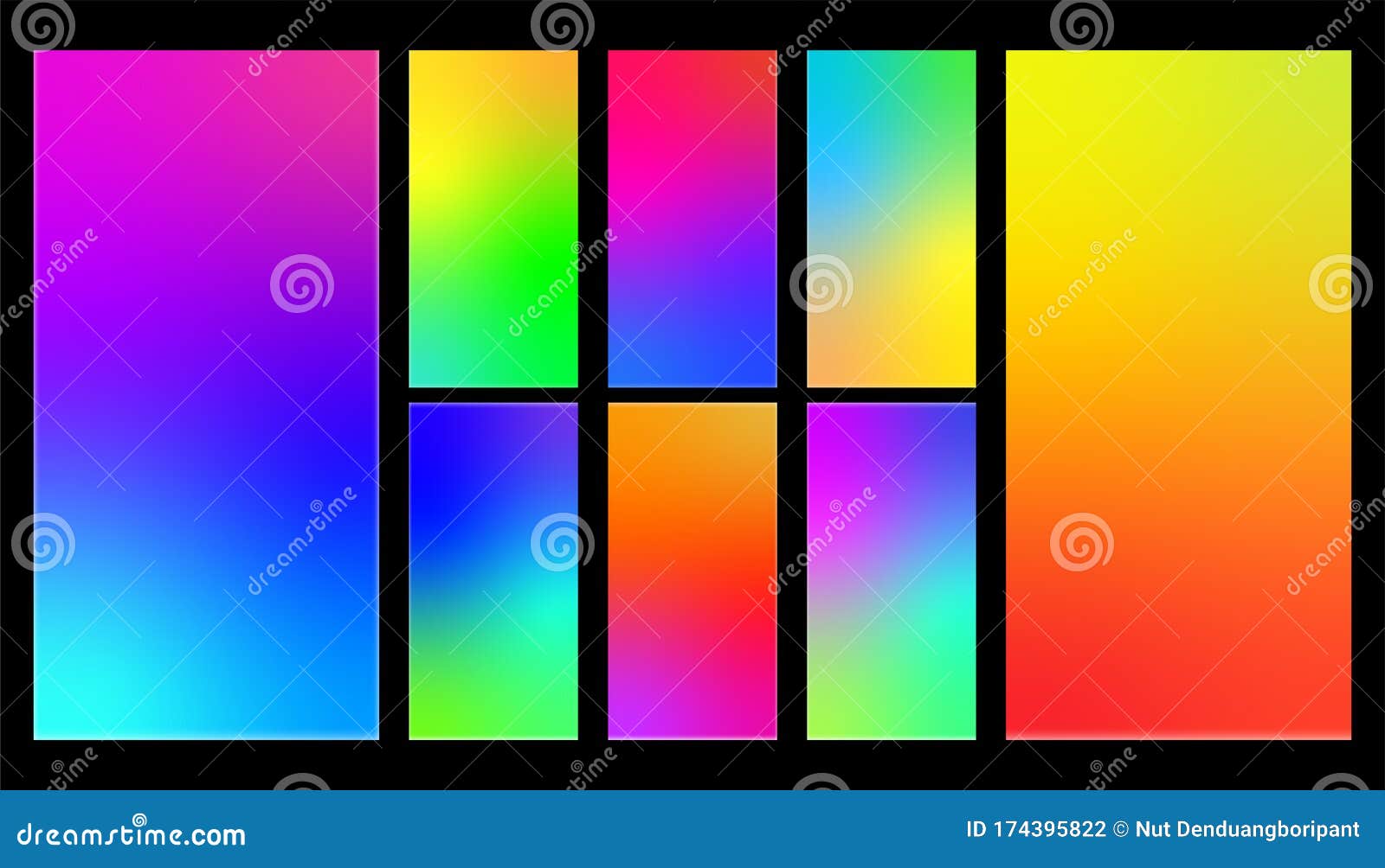 Colorful Gradient Abstract Background for Smartphone Stock Vector ...