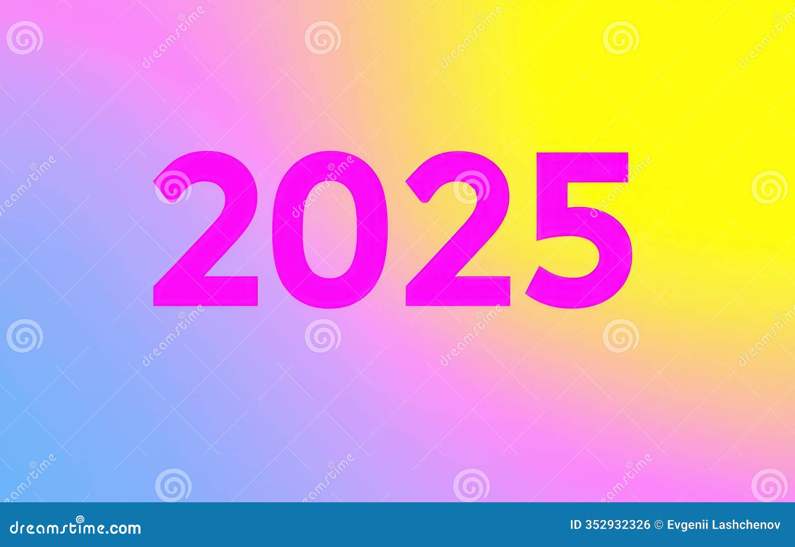 Colorful Gradient Background with Bold Pink 2025 Numbers. AI Generation ...