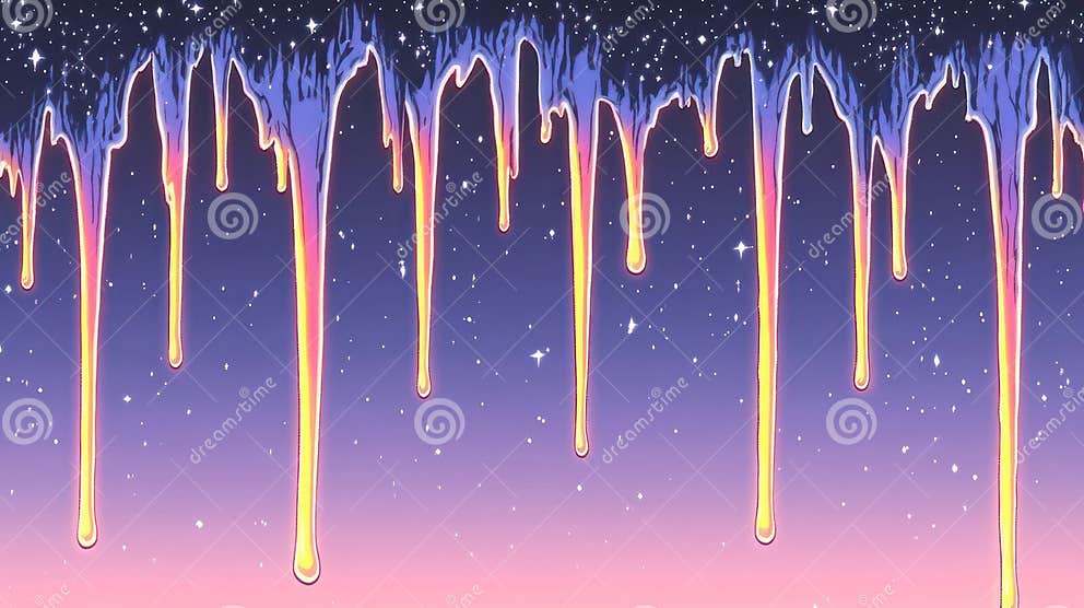 A Colorful Gradient Background with Dripping Paint-like Elements ...