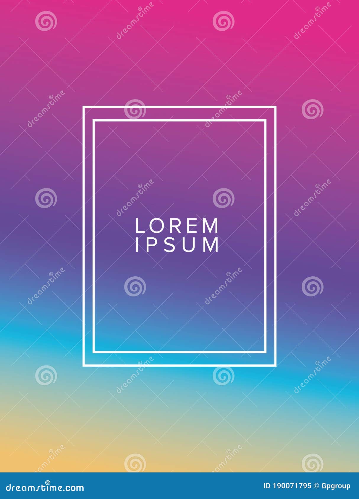 Colorful Gradient Background with Frame Vector Design Stock Vector ...