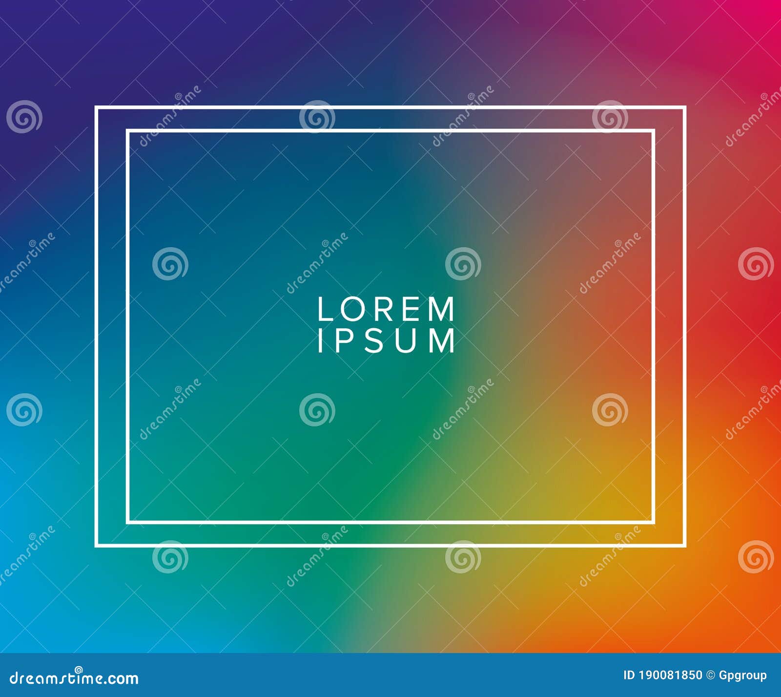 Colorful Gradient Background with Frame Vector Design Stock Vector ...