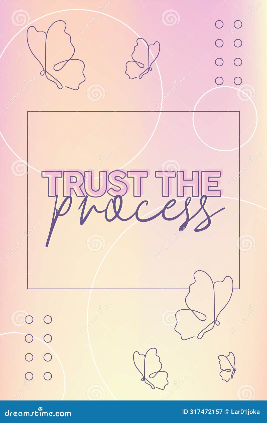 Colorful Gradient Background with Motivational Trust Text Vector Stock ...