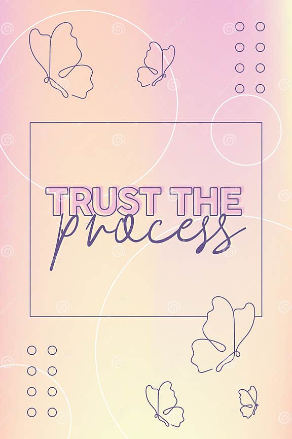 Colorful Gradient Background with Motivational Trust Text Vector Stock ...